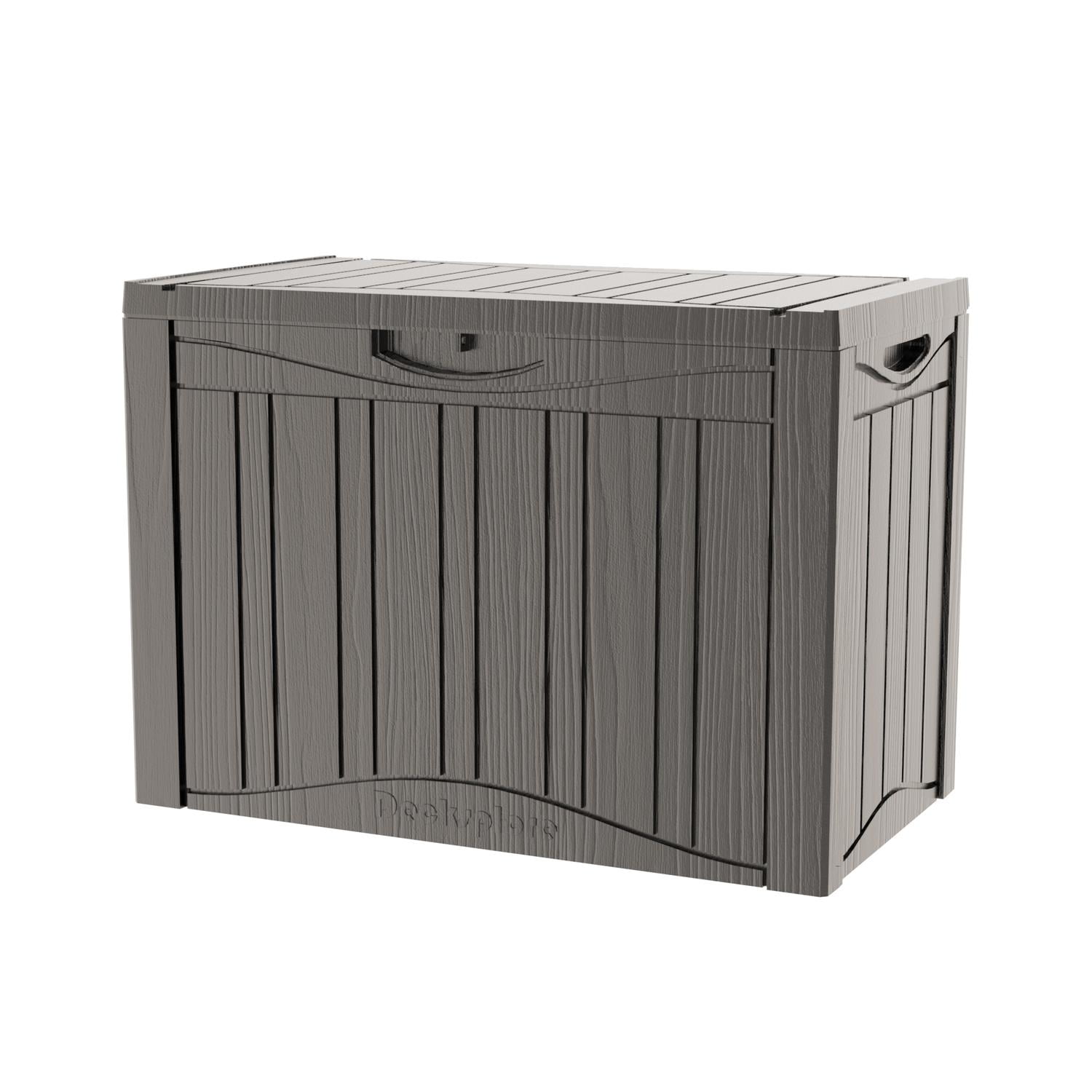 Patio Casual 45 Gallon Lockable Resin Deck Box, Waterproof & Outdoor ...