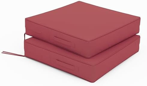 Patio Chair Cushions 22 X 22 X 4 Inch Waterproof Outdoor Seat Cushions ...