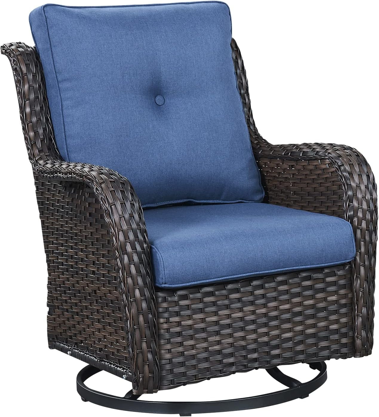 Patio Chairs Rocking Swivel Chair - 2 Piece Wicker Rocker Chairs Set ...