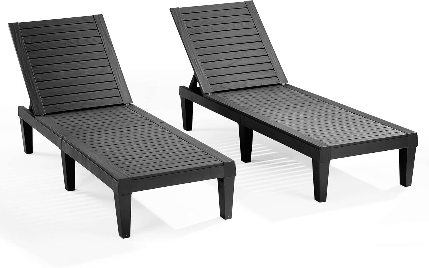 Patio Chairs - Waterproof Outdoor Chaise Lounge Chair, Set of 2 ...