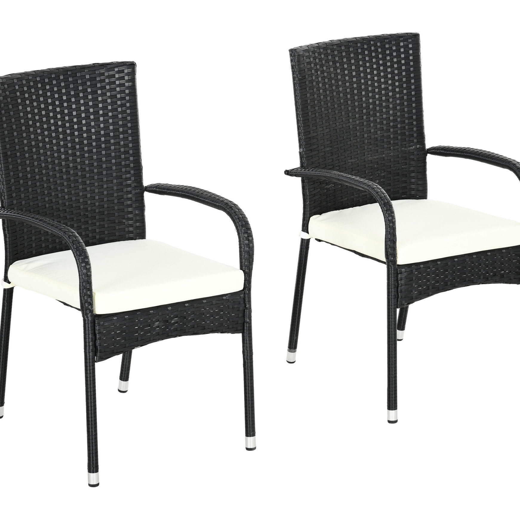 Patio Chairs with Cushions / Stackable, Bohemian Design, Zip - off ...