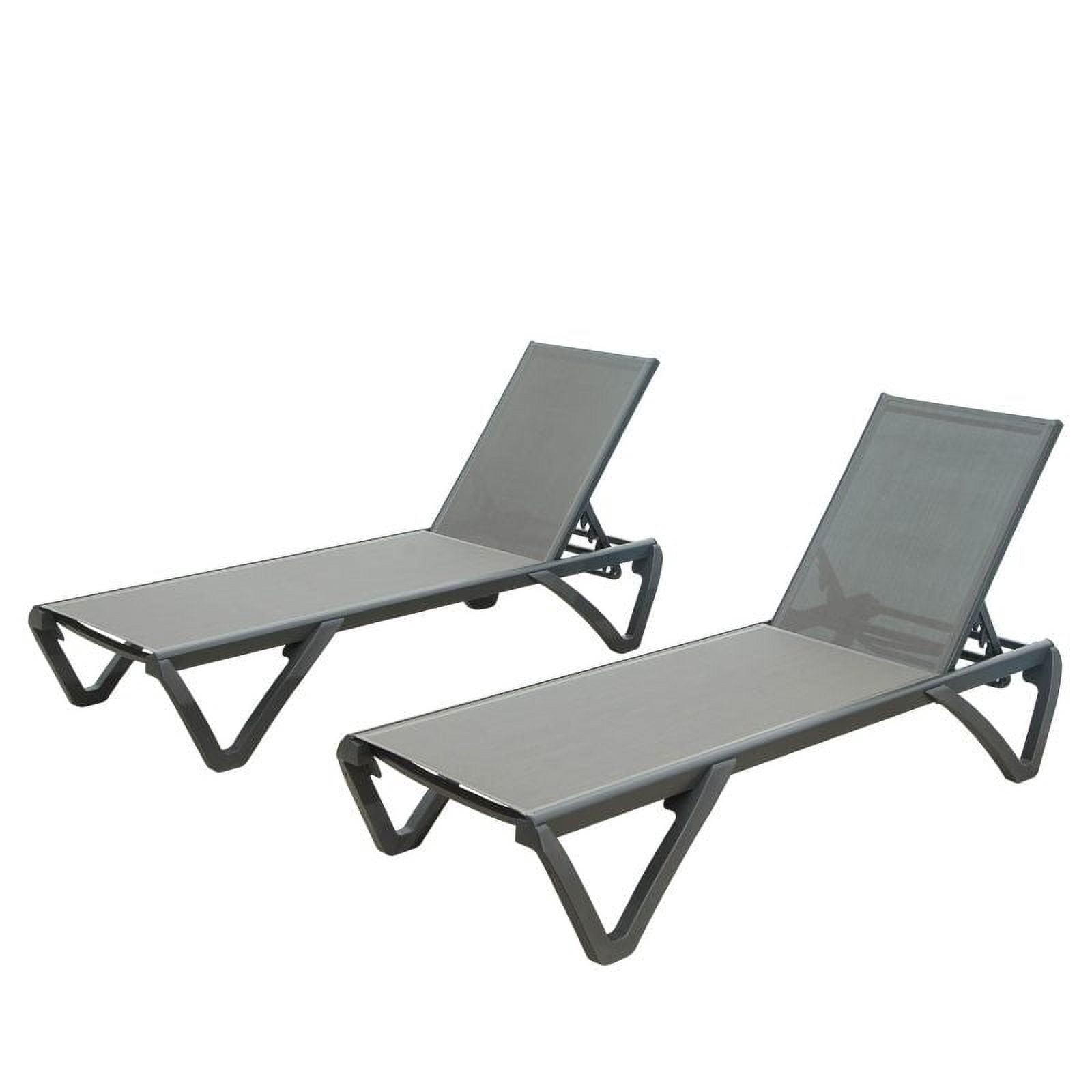 Patio Chaise Lounge Outdoor Aluminum Polypropylene Chair with ...