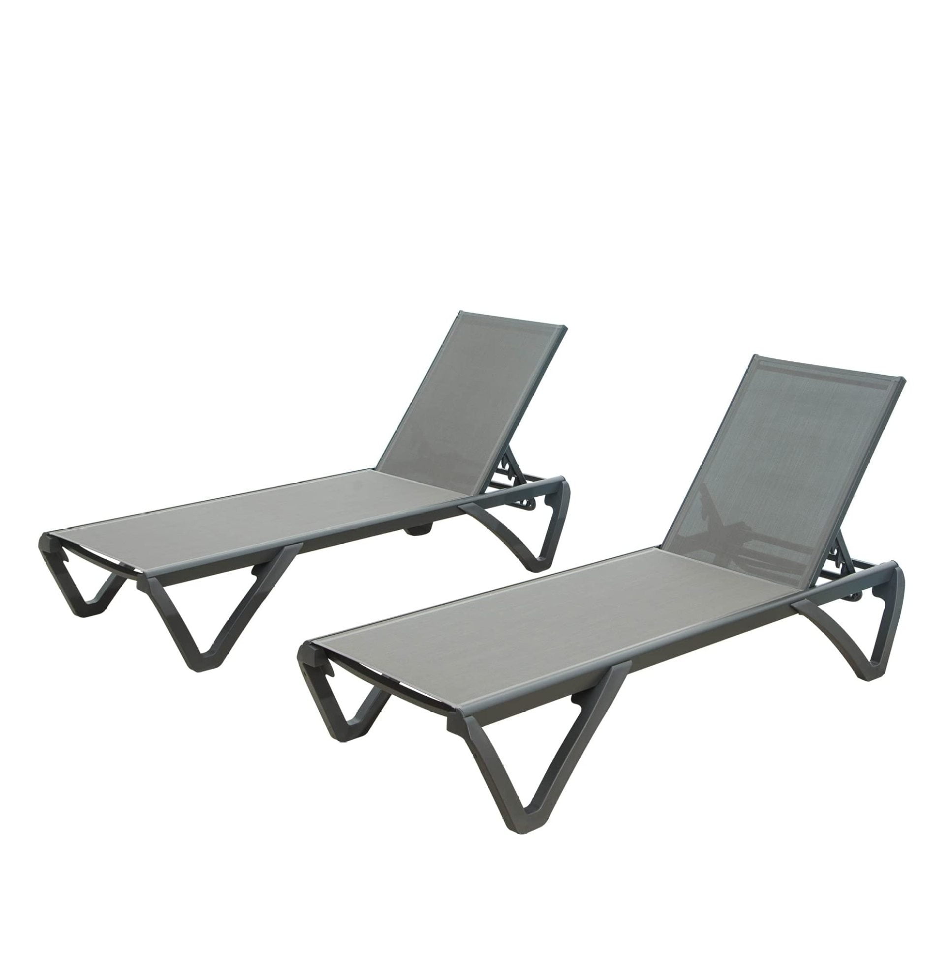 Patio Chaise Lounge Outdoor Aluminum Polypropylene Chair with ...