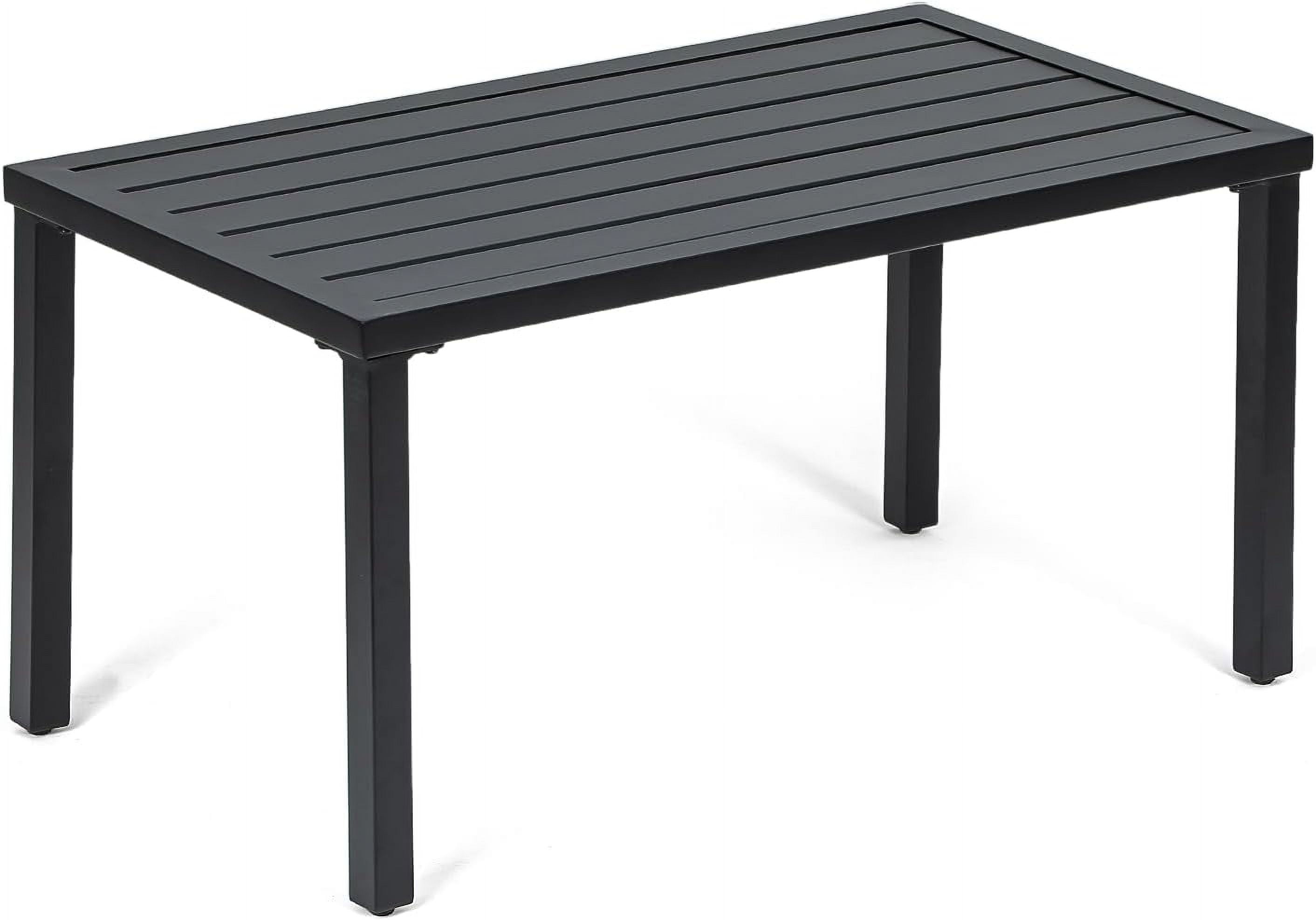 Patio Coffee Table, Indoor & Outdoor Side Table Steel End Table ...