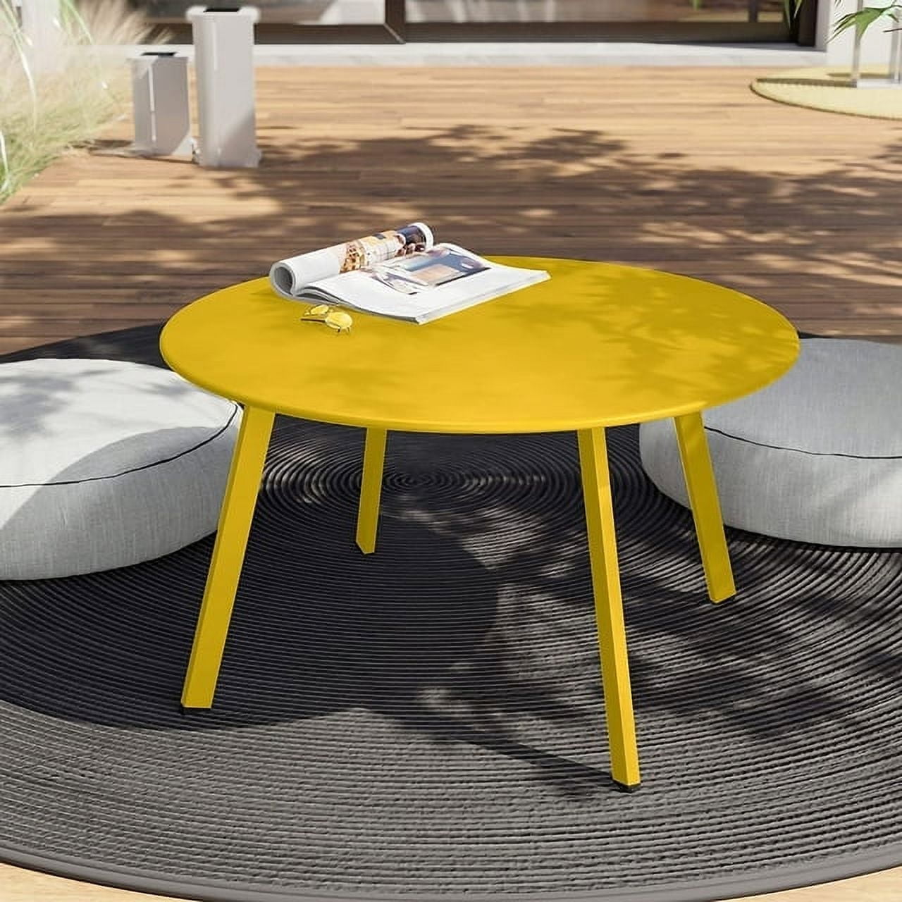 Patio Coffee Table, Round Patio Side Table, Coffee Table, Modern ...