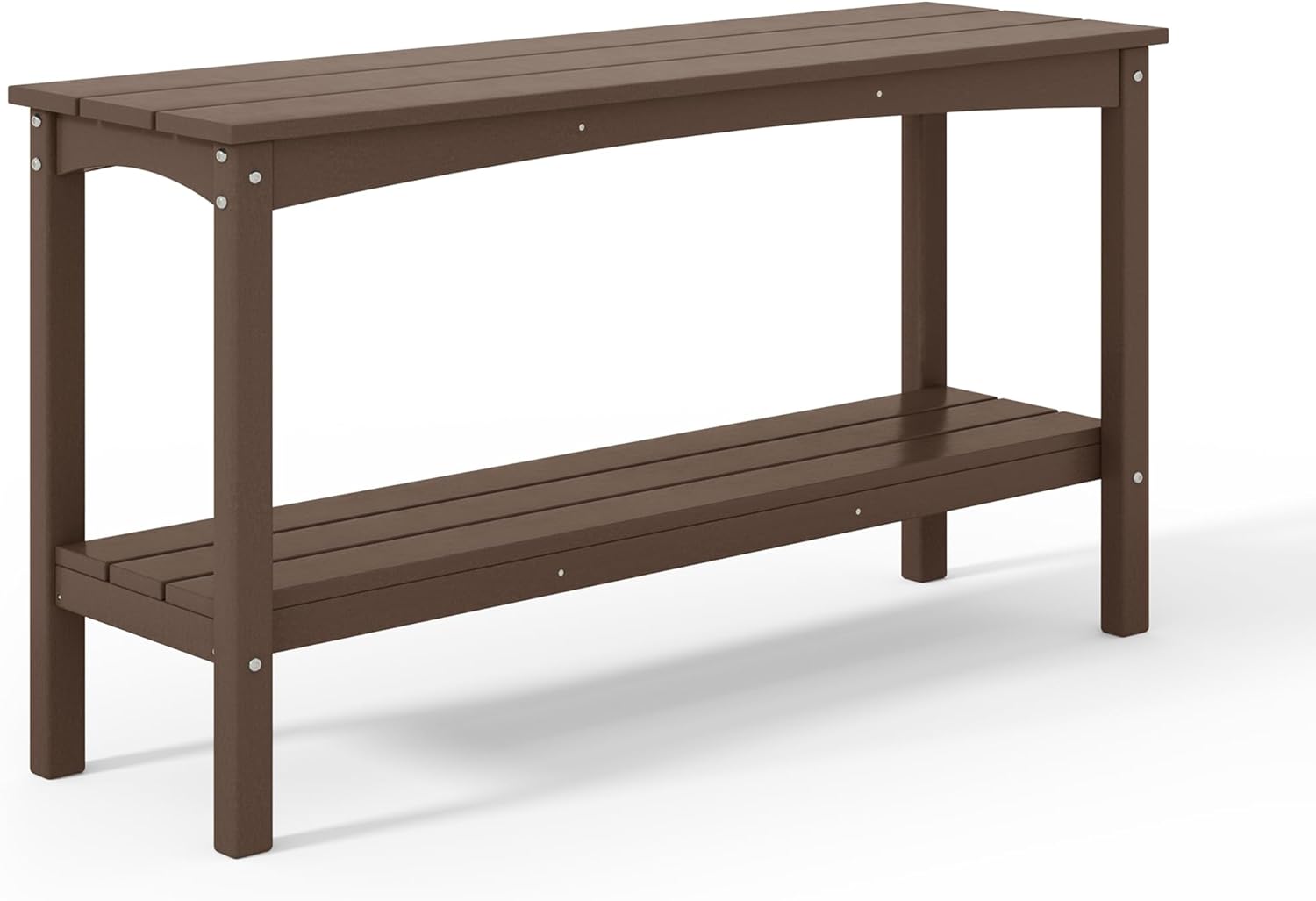 Patio Console Table 55'' 2-Shelf Said Table Indoor Outdoor ...