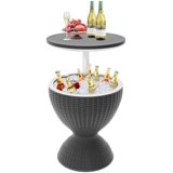 Patio Cool Bar Table, Height-Adjustable Outdoor Bar Tables 8 Gallon ...