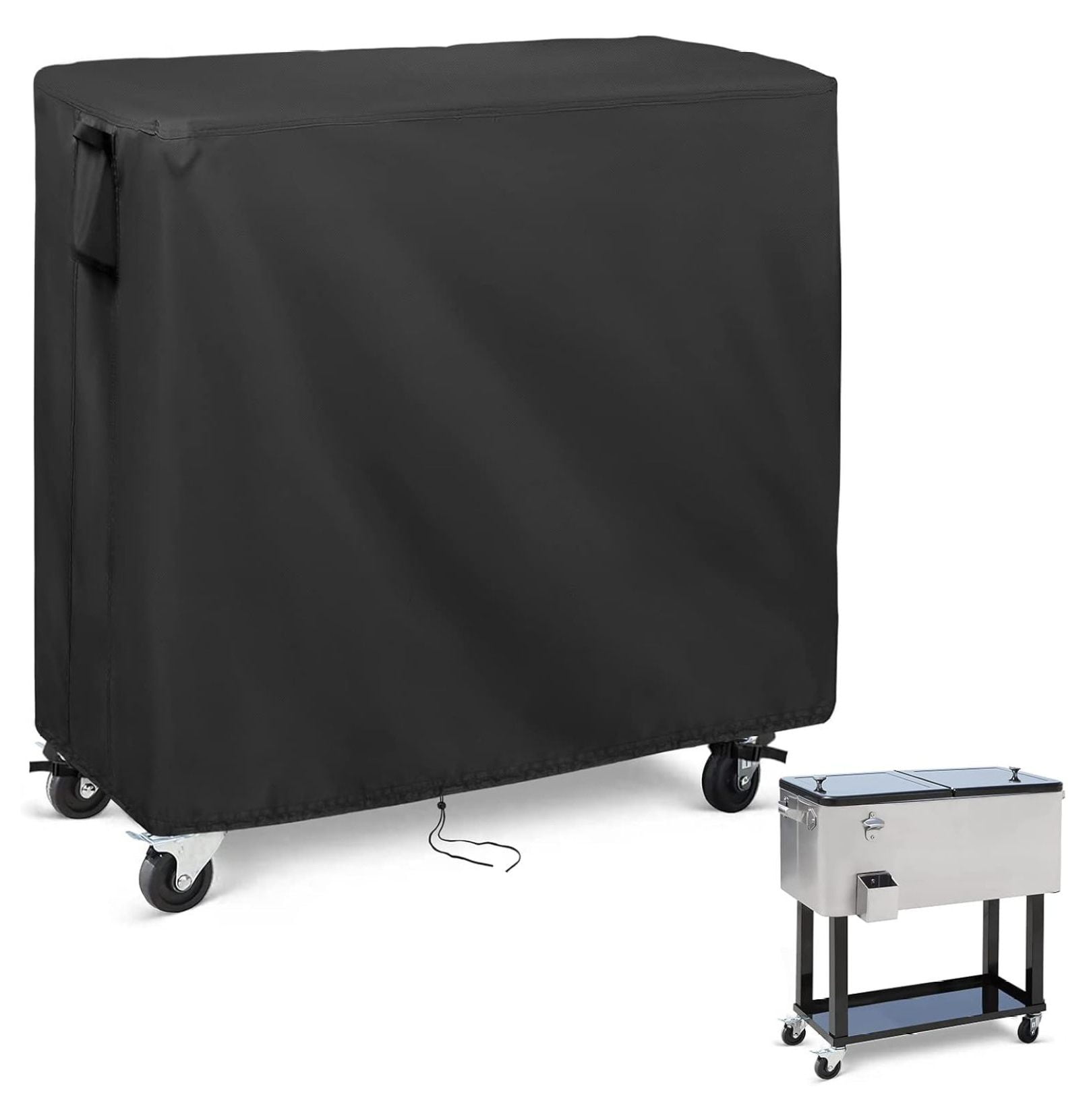 Patio Cooler Cart Cover for Most 80 Quart Rolling Cooler Cart Cover ...