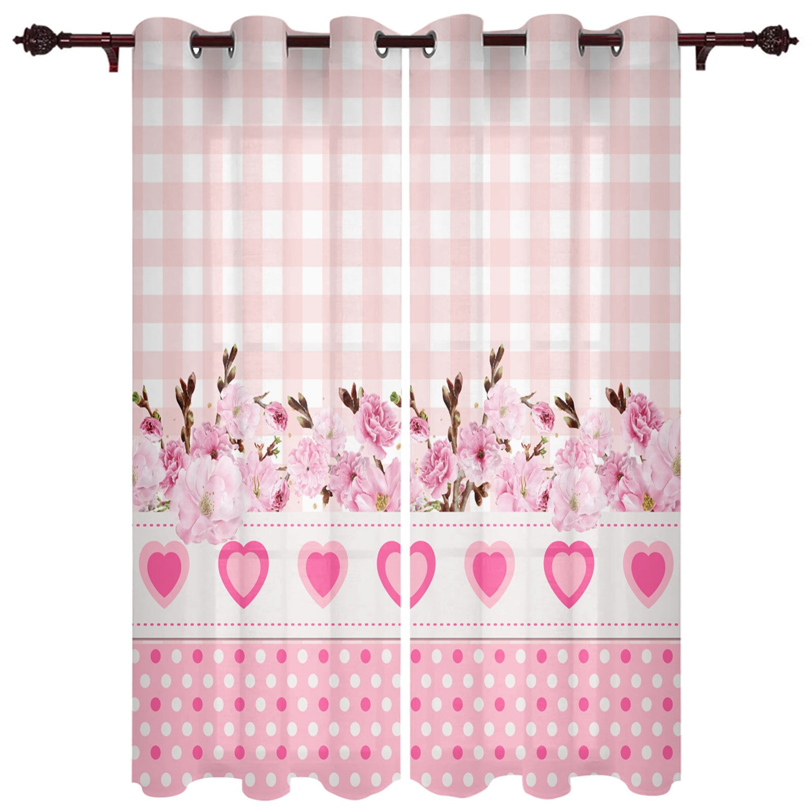 Patio Curtain Flowers Pillars Classical Kitchen Curtains In The Modern ...