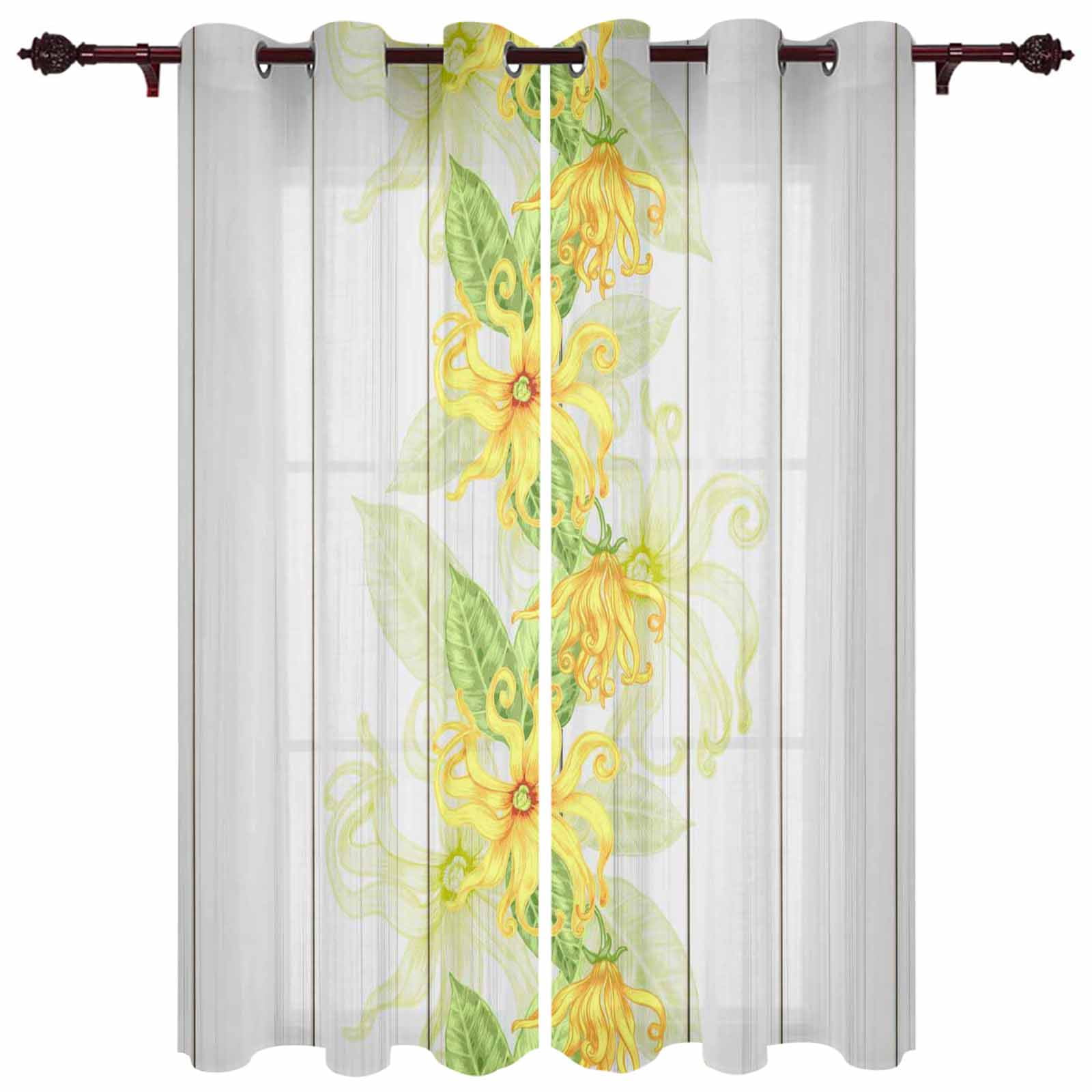 Patio Curtain Flowers Pillars Classical Kitchen Curtains In The Modern ...