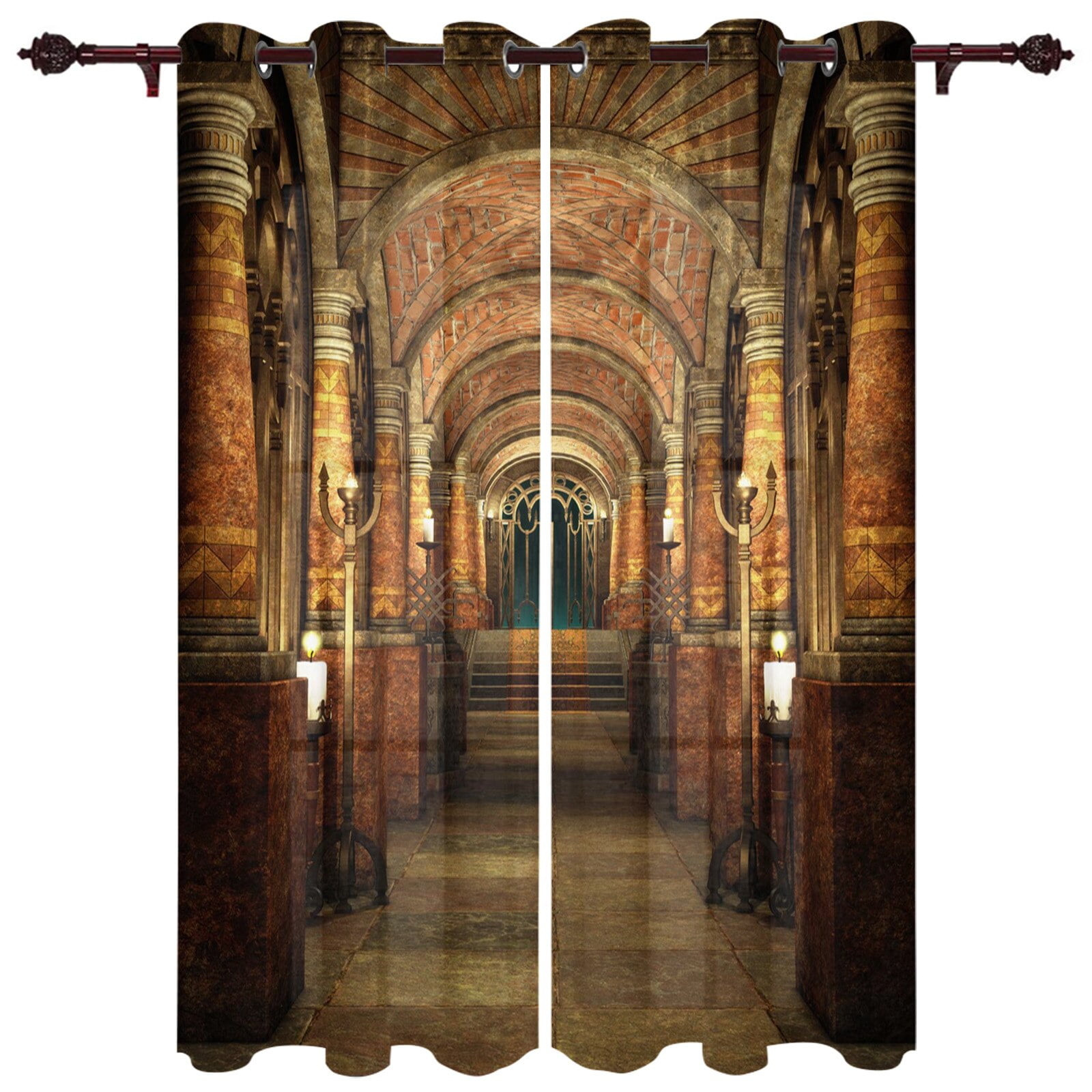 Patio Curtain Medieval Castle Palace Indoor Living Room Bedroom Kitchen ...