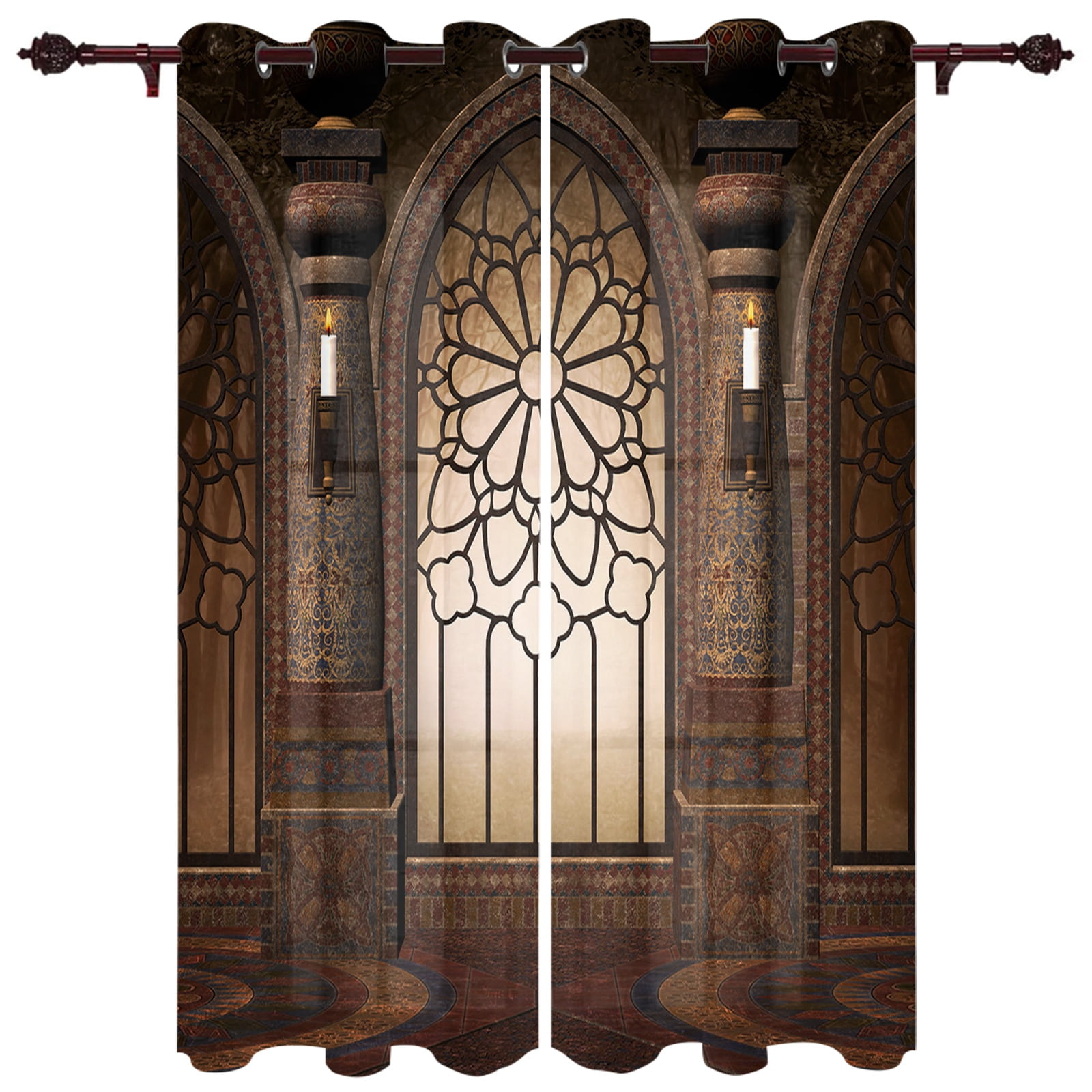 Patio Curtain Medieval Castle Palace Indoor Living Room Bedroom Kitchen ...