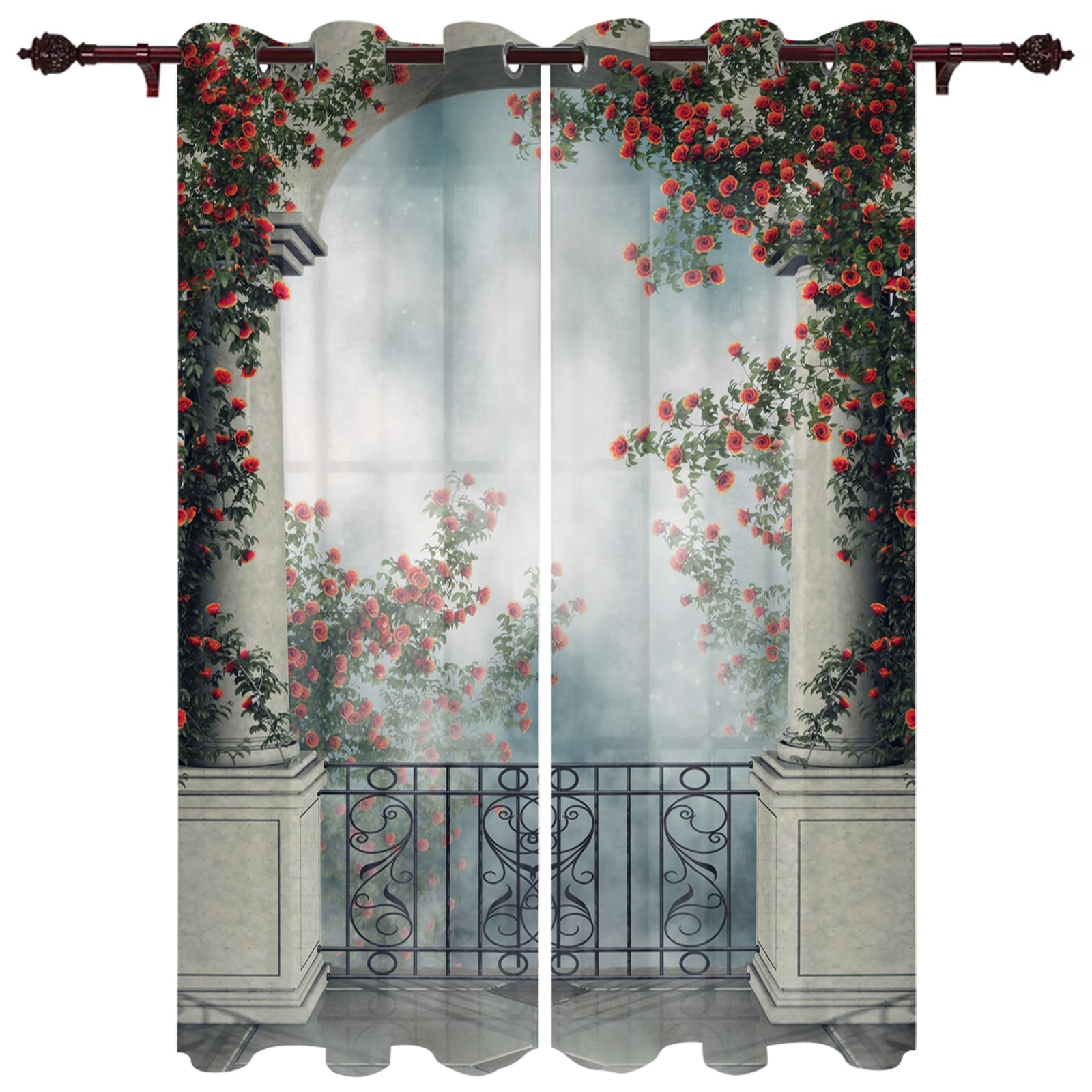 Patio Curtain Medieval Castle Palace Indoor Living Room Bedroom Kitchen ...