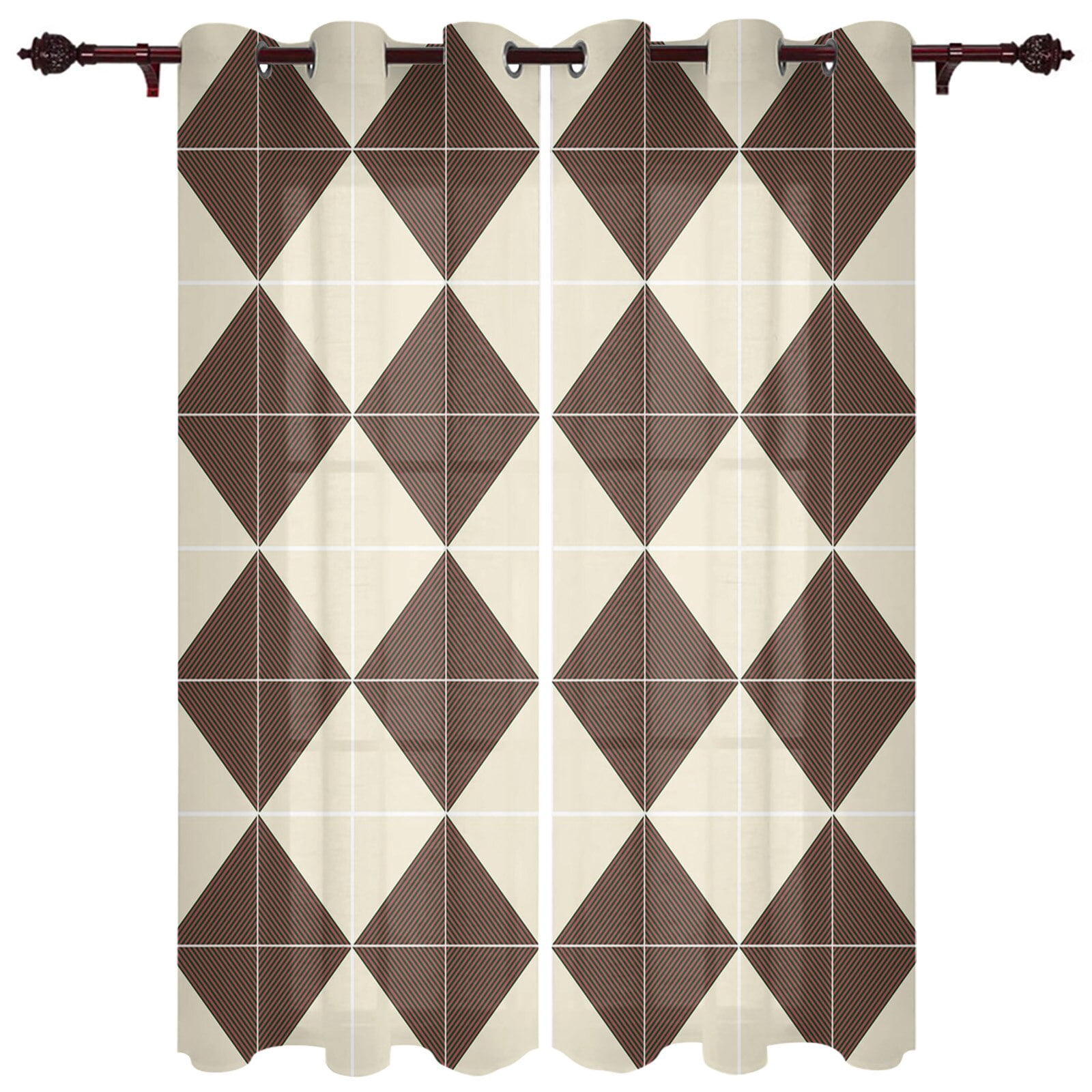 Patio Curtain Red Brick Retro Indoor Living Room Bedroom Kitchen ...
