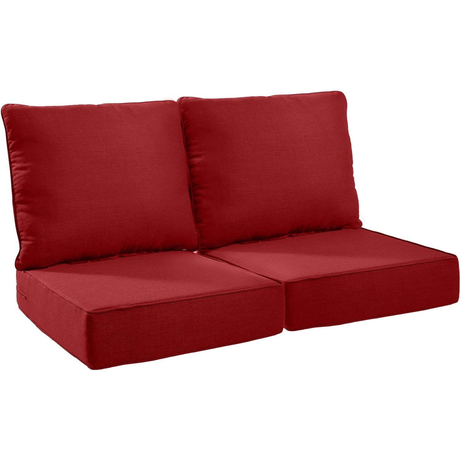 Patio Cushions for Outdoor Furniture - 24×24 Inches High Back and Deep ...