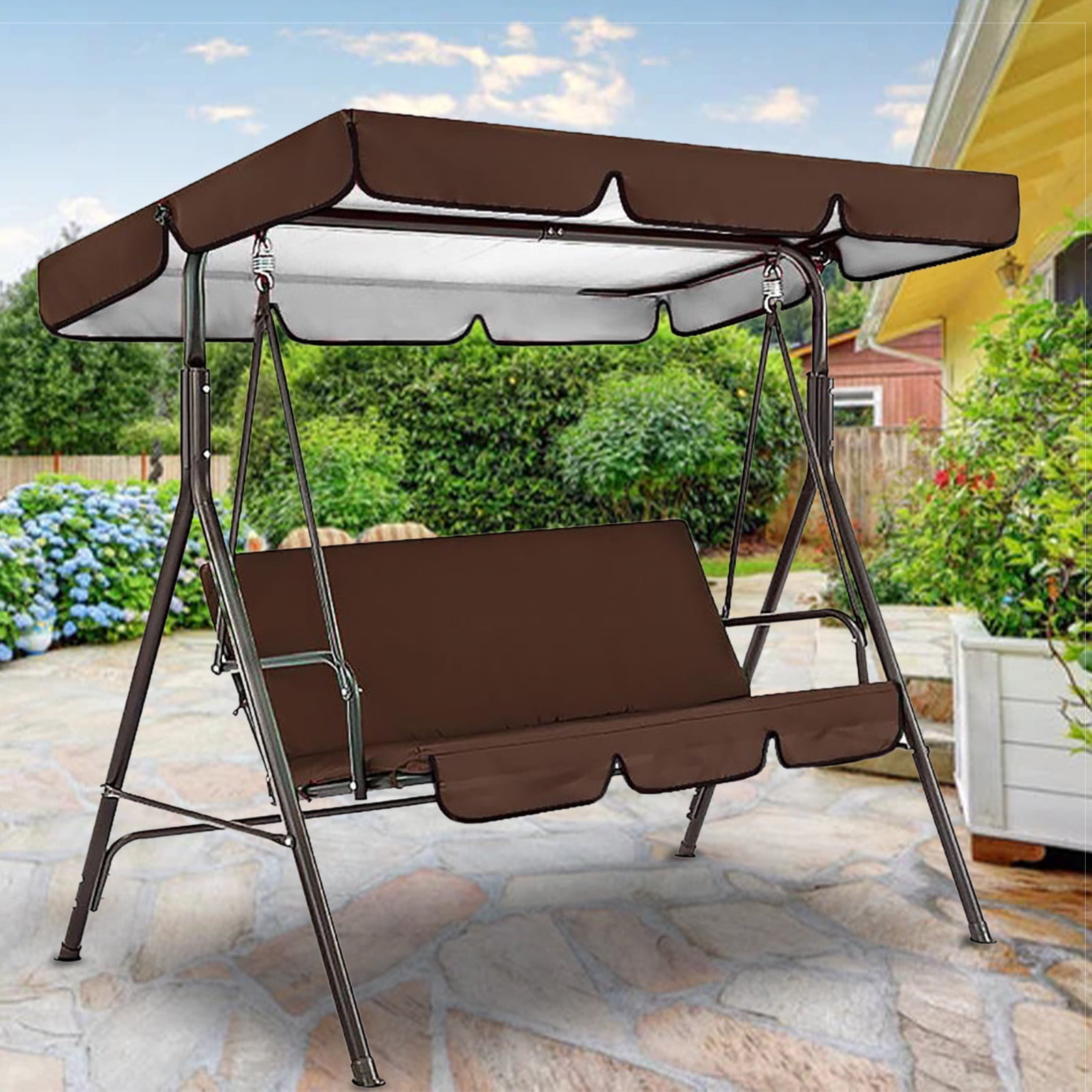 Ruroz Porch Swing with Canopy, Cover Canopy Cover and Garden Chair ...