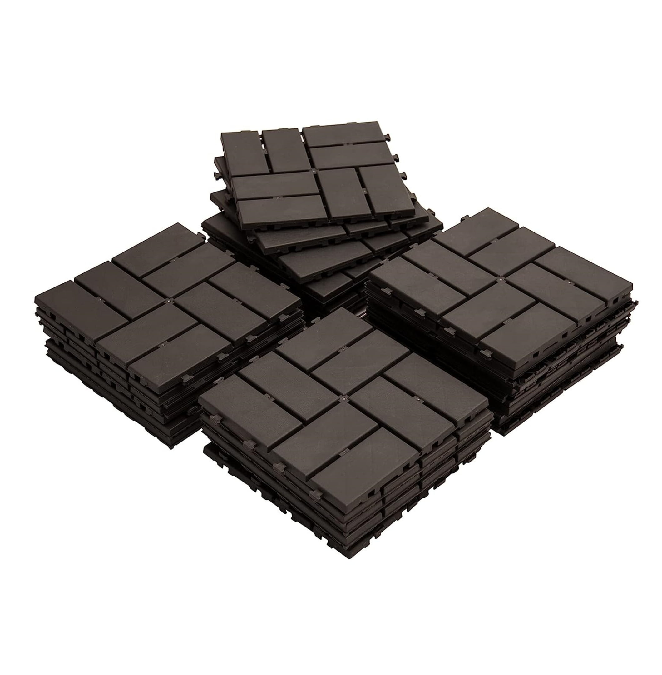 Patio Deck Tiles - 12x12 Interlocking Composite Flooring - Outdoor ...