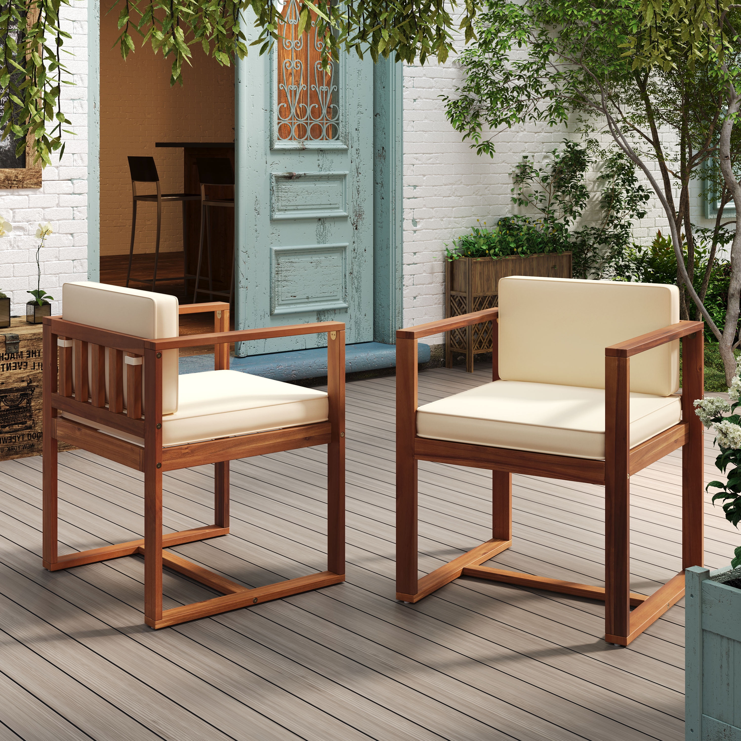Patio Dining Chairs(SET OF 2) - Walmart.com