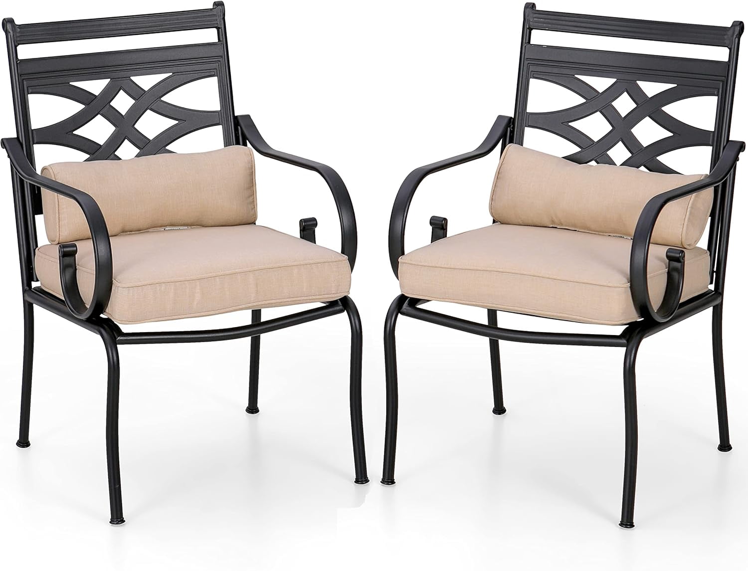 Patio Dining Chairs Set of 2 - Heavy Duty Outdoor Dining Chairs with ...