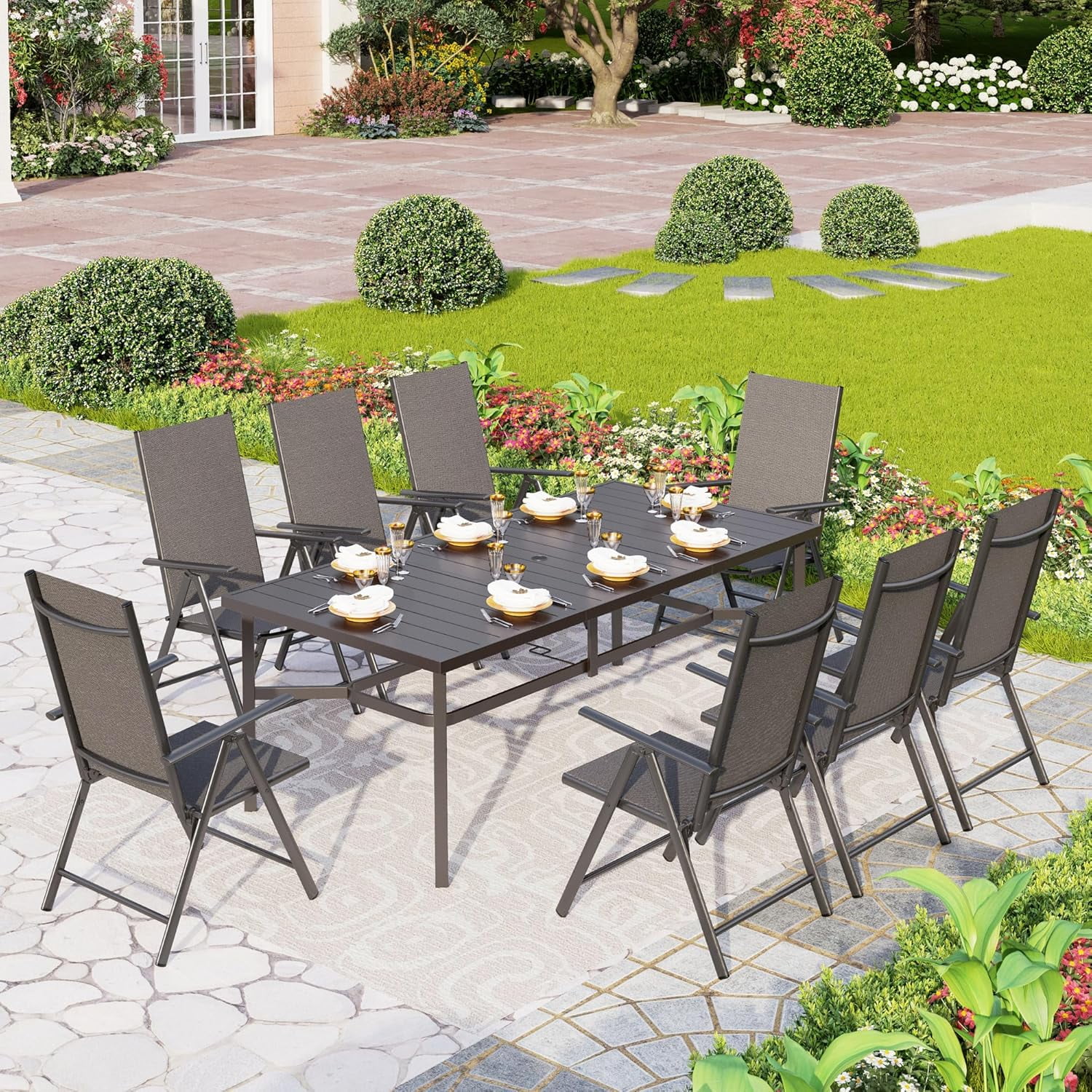 Patio Dining Set with Outdoor Table and Chairs Outdoor Dining Patio ...