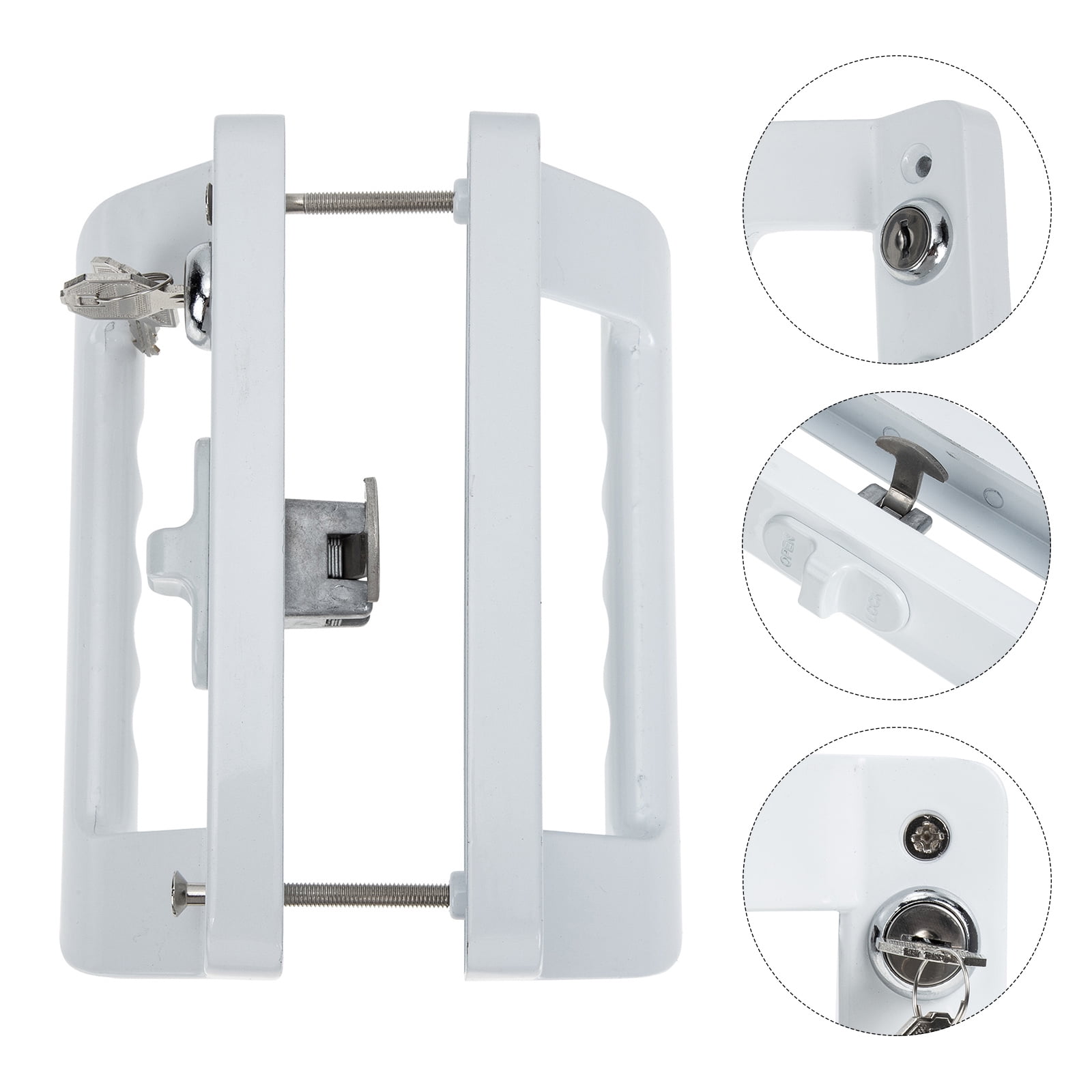 1 Set Heavy Duty Aluminum Alloy Sliding Door Lock and Handle for Glass ...