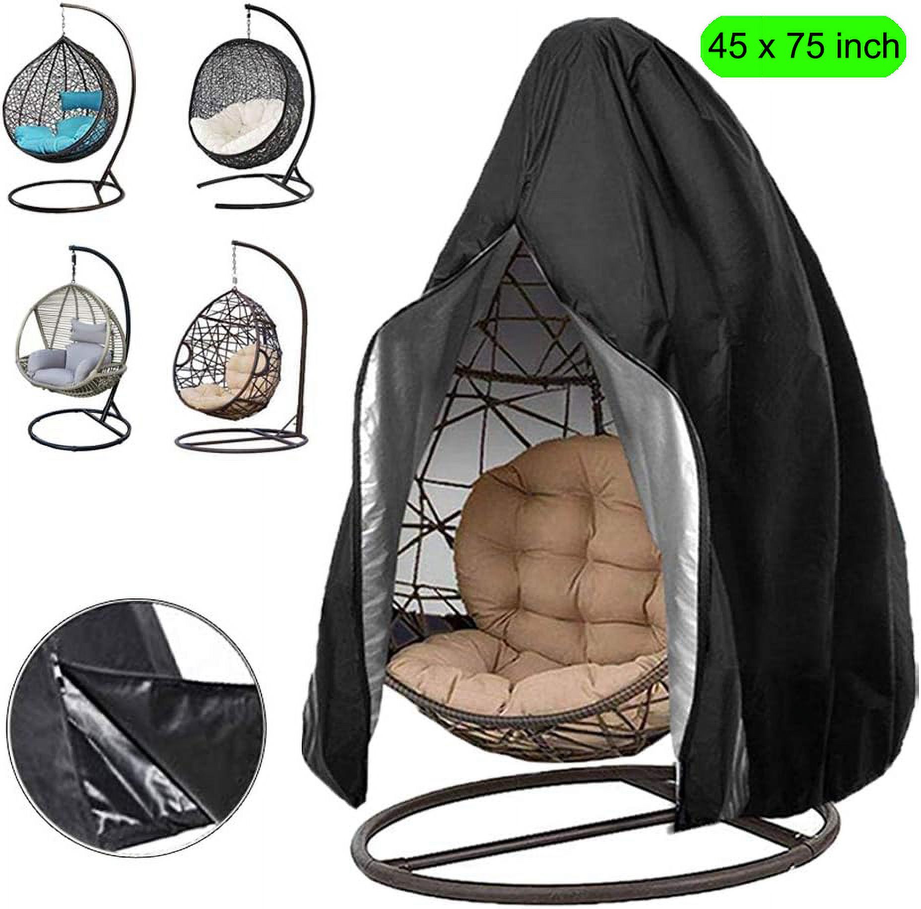 All Weather Rattan Garden Furniture Cover Wicker Hanging Swing Chair ...