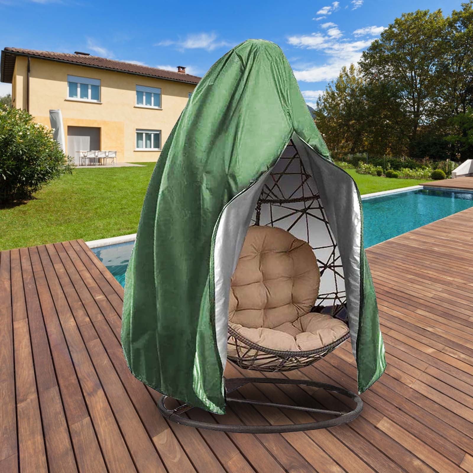 Patio Egg Chair Covers with Zipper,Wicker Egg Swing Chair Covers ...
