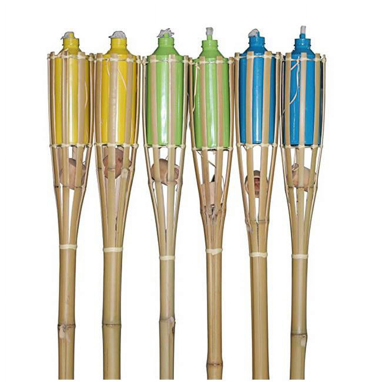 Patio Essentials 301731P-150BK6 5ft. Basic Bamboo Torch Colored ...