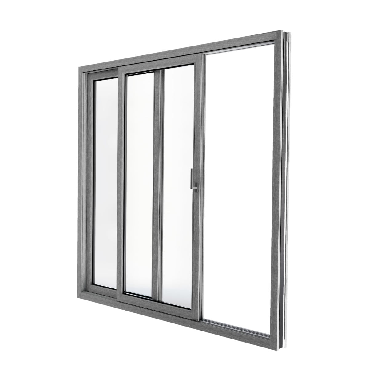 Patio Exterior Metal-Plastic Sliding Doors / Patio 8166 Grey Ash 72" x ...