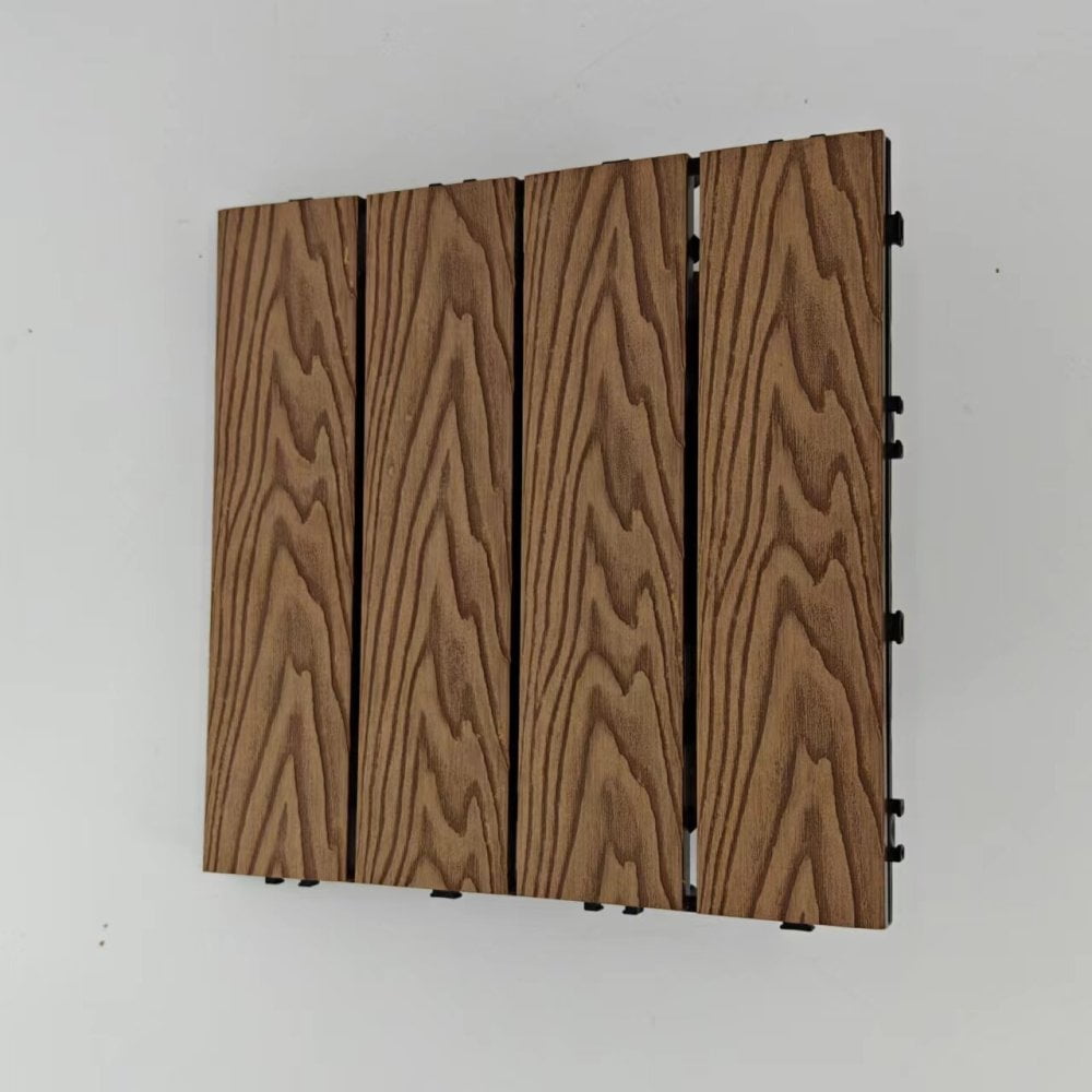 Patio Floor Tiles Pack of 22 WPC Wood-Plastic Composite Patio Deck ...