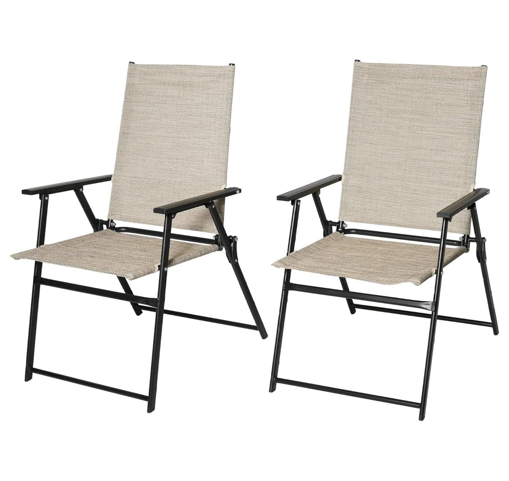 Patio Folding Chairs, Outdoor Portable Dining Chairs for Lawn Garden ...