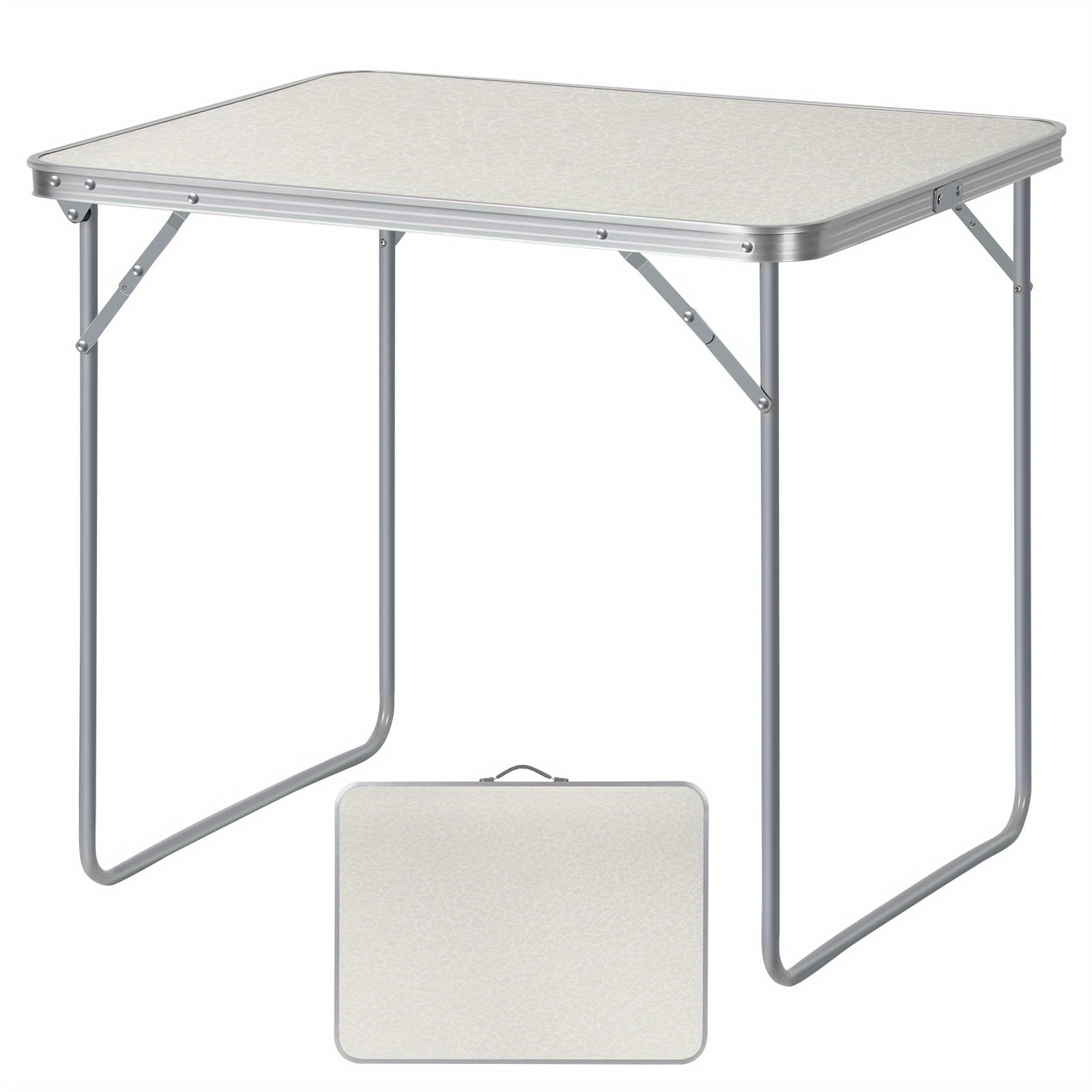 Patio Folding Table, White and Gray Available, 1 Piece, Outdoor Patio ...
