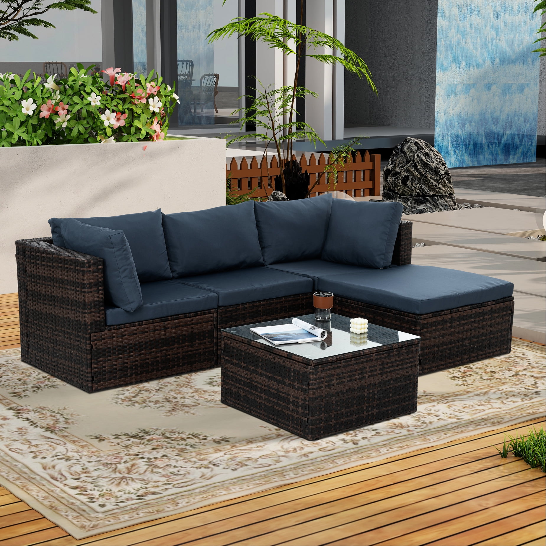 Patio Furniture Assembly System Kit: 5 Pe With Easy Kit & Tempered ...