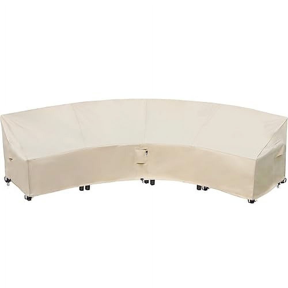 Patio Furniture Cover for Curved Outdoor Sectional Sofa, 190"(128 ...