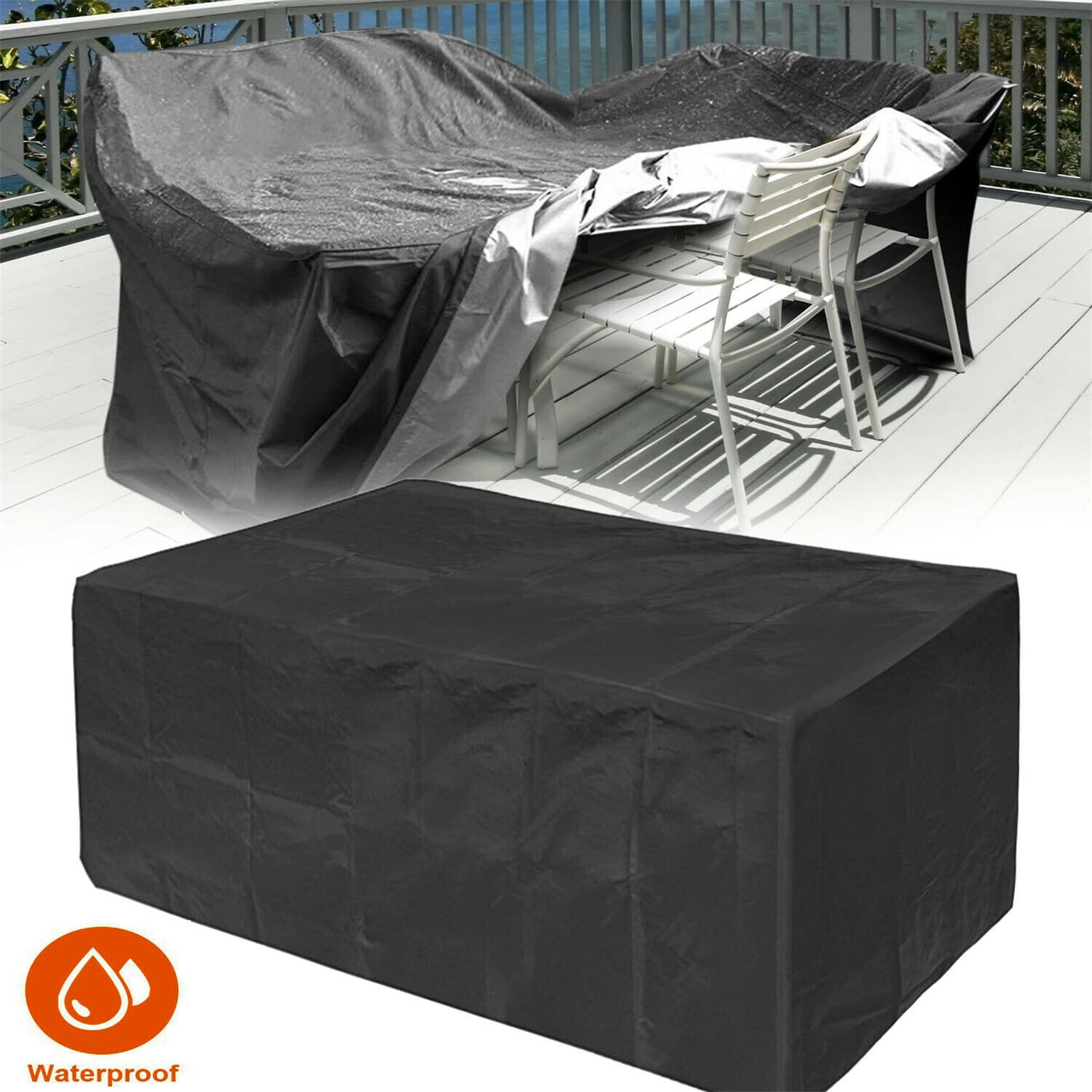 Patio Furniture Cover, Outdoor Rectangular Furniture Cover, Garden ...