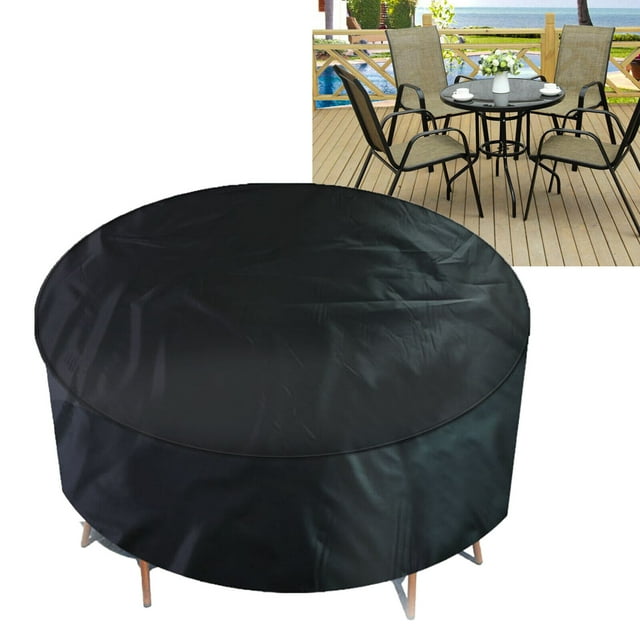 Patio Furniture Covers, 73" x 43" Waterproof Round Patio Table And ...
