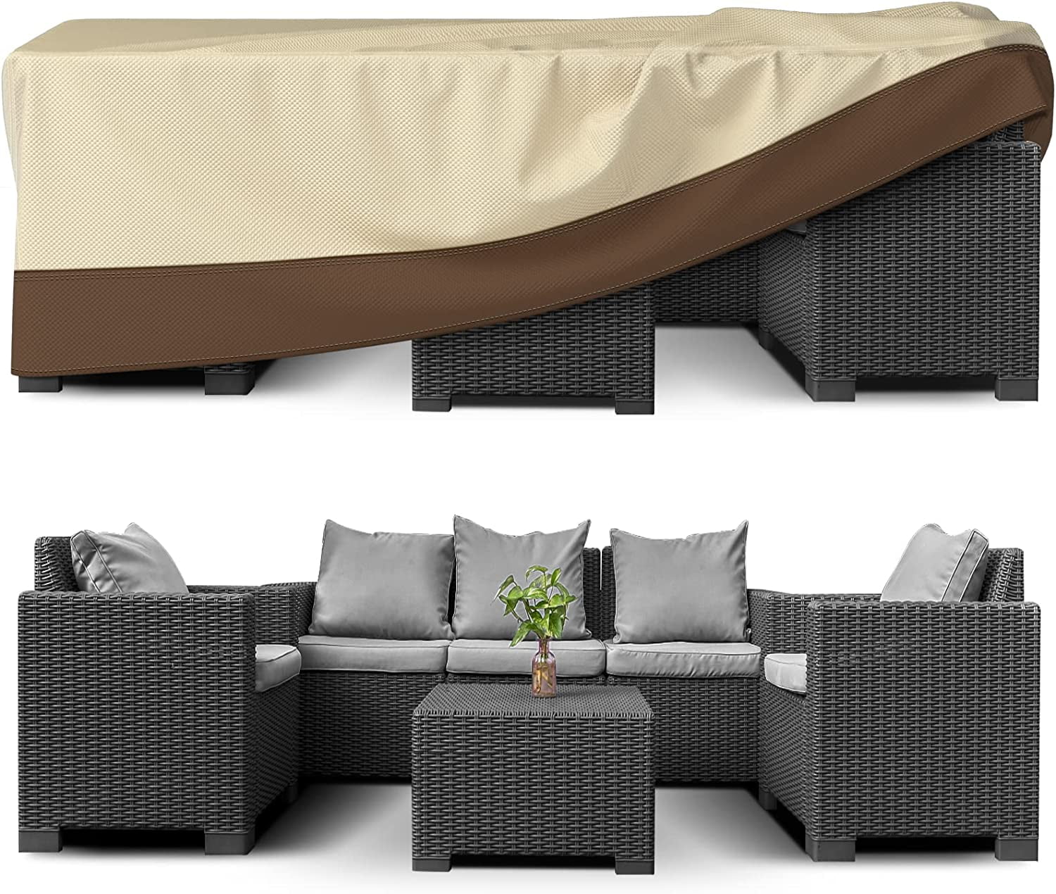 Patio Furniture Covers Waterproof for Dining Table and Chairs, Square ...