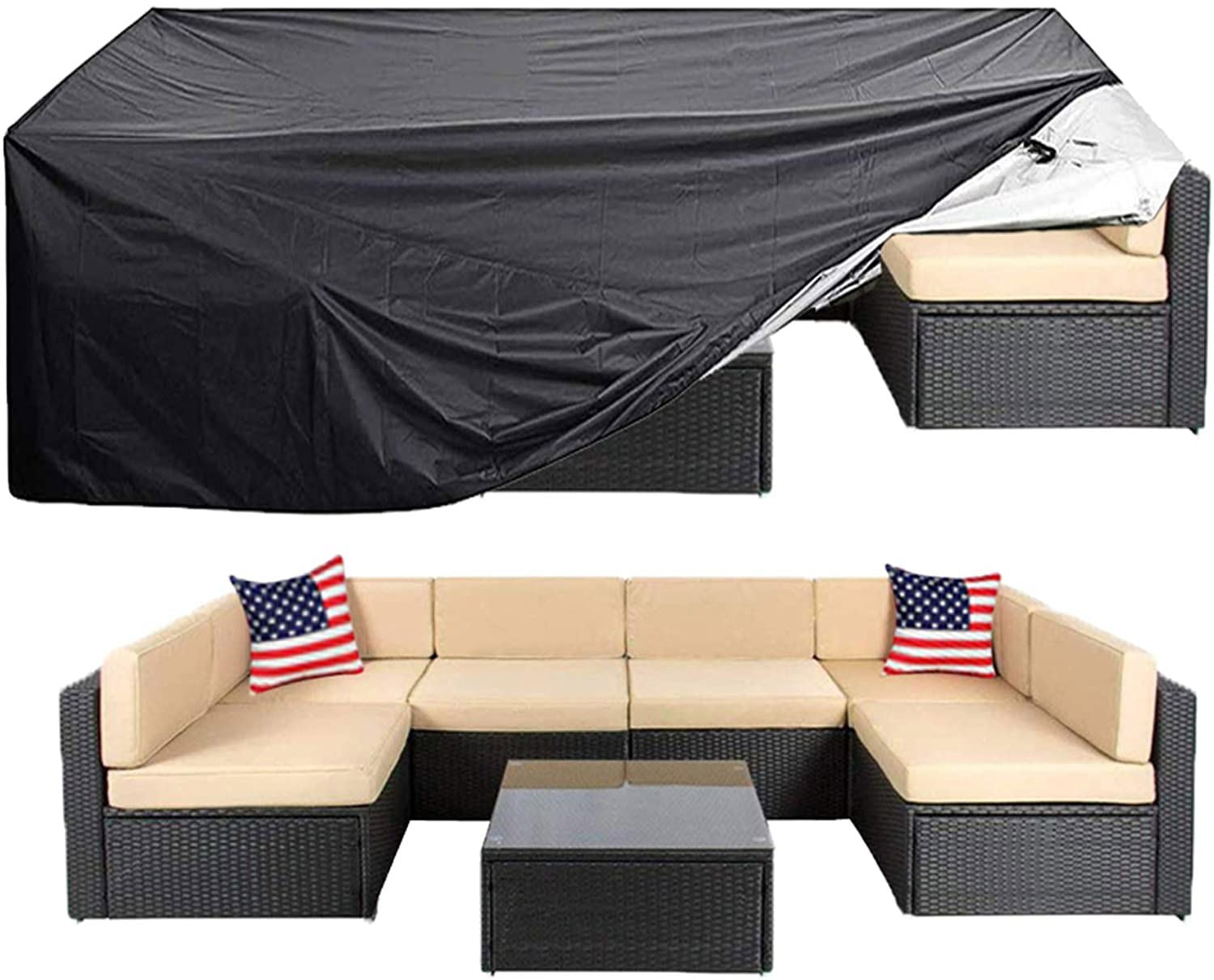Patio Furniture Covers Waterproof Outdoor Sectional Furniture Set Cover ...