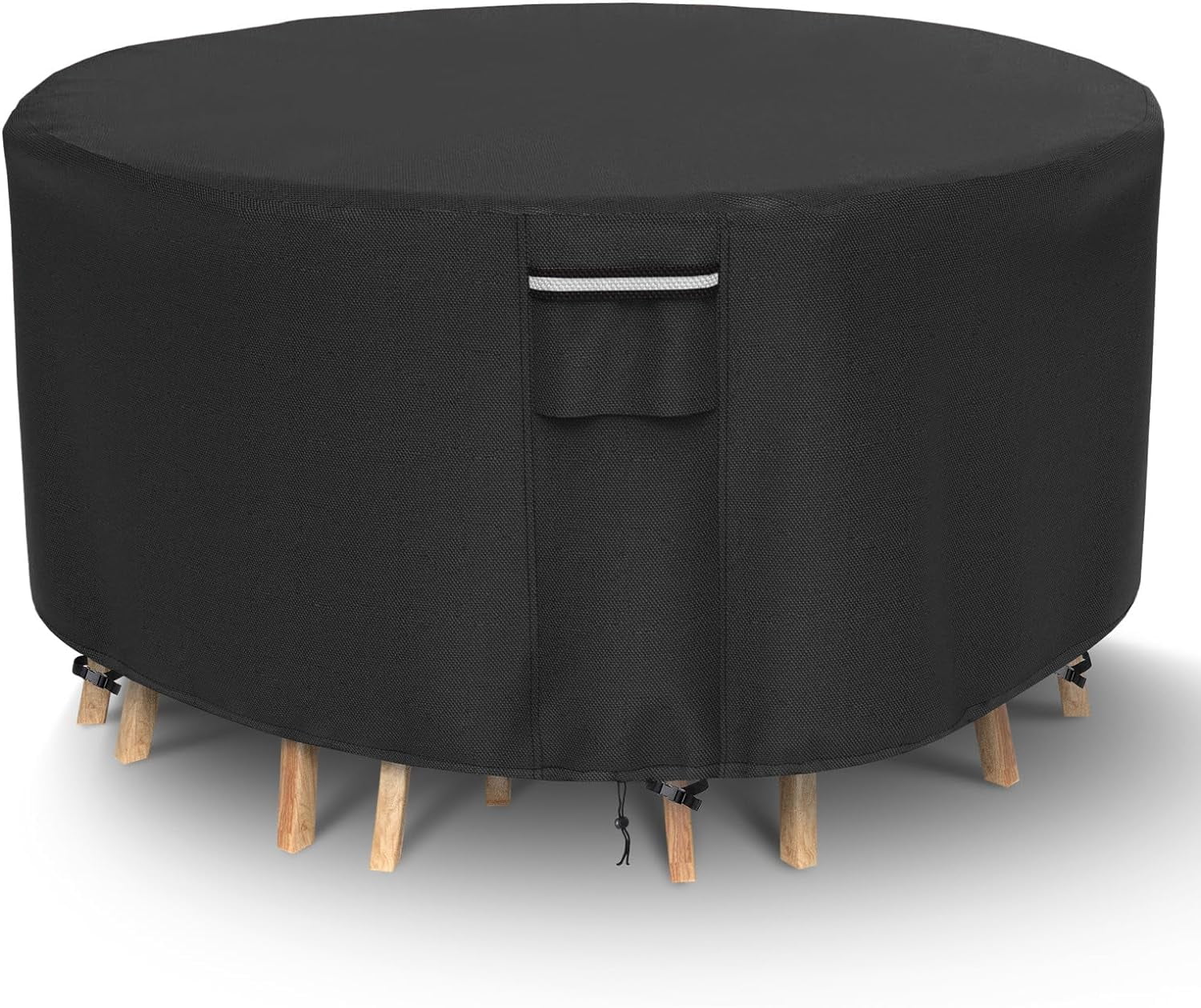 Patio Furniture Covers Waterproof, Round Outdoor Furniture Cover, 500D ...