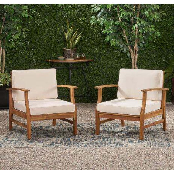 Patio Furniture, PERLA CLUB CHAIRS SET OF 2, CREAM, Cream Outdoor Sofa ...