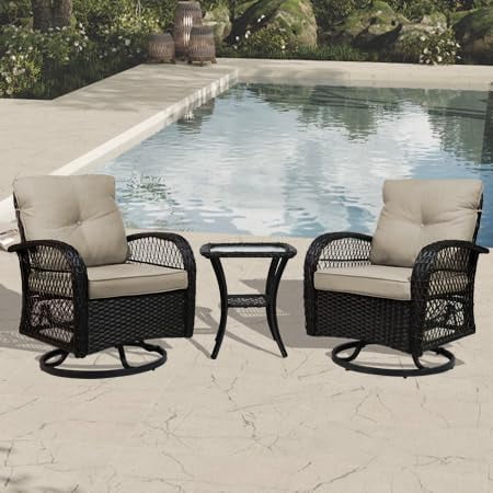 Patio Furniture Set, JMGJOY Rotating Locker, Balcony Furniture Patio ...
