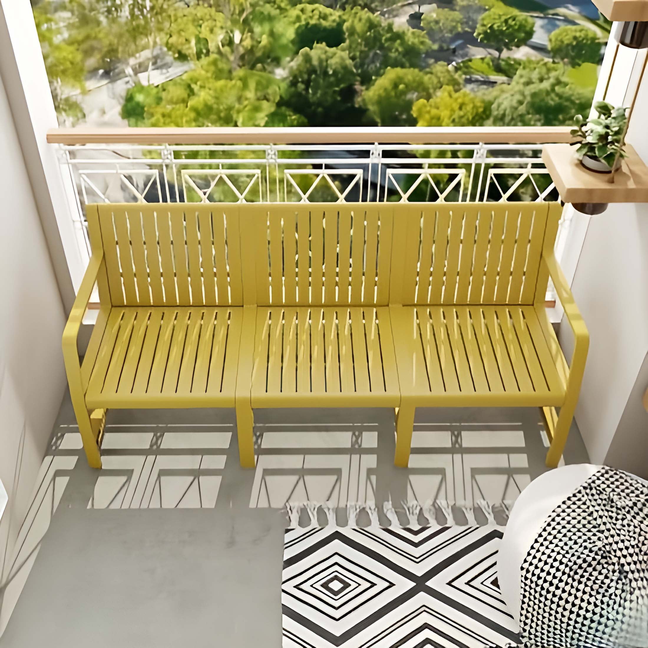 Patio Furniture Set of Indoor/Outdoor 1-Piece,3-Seater Sofa,Waterproof ...