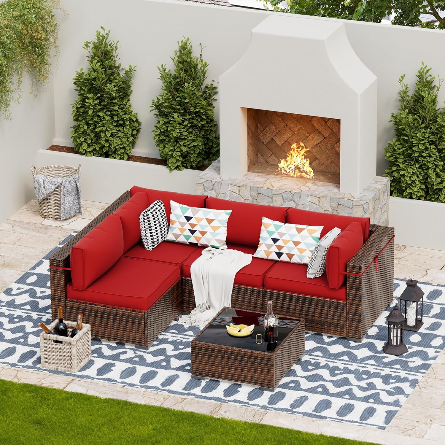 Patio Furniture Sets Modular Rattan Outdoor Patio Sectional Furniture ...