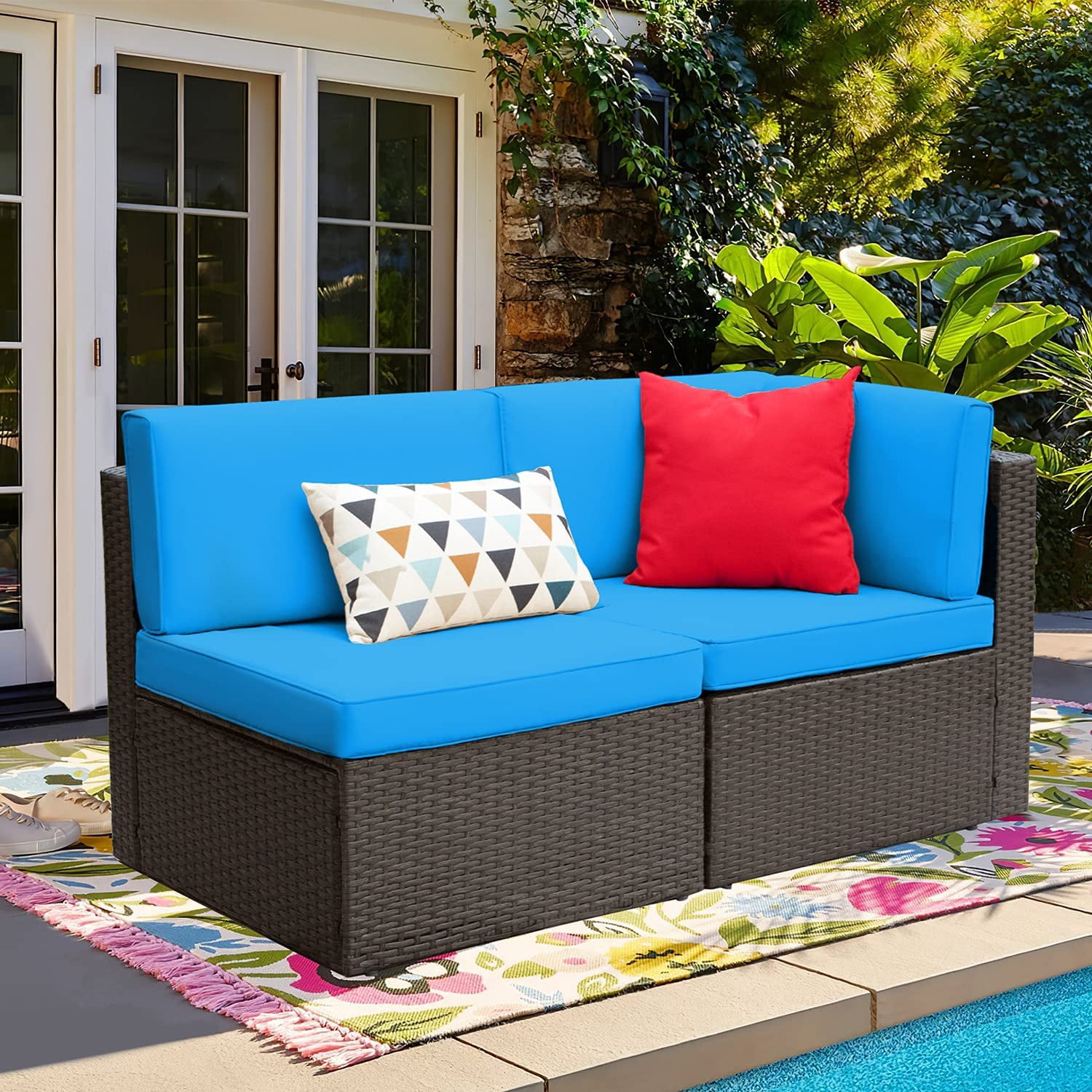 Outdoor Sectionals for Hotel Patio Furniture Seating - Walmart Business ...