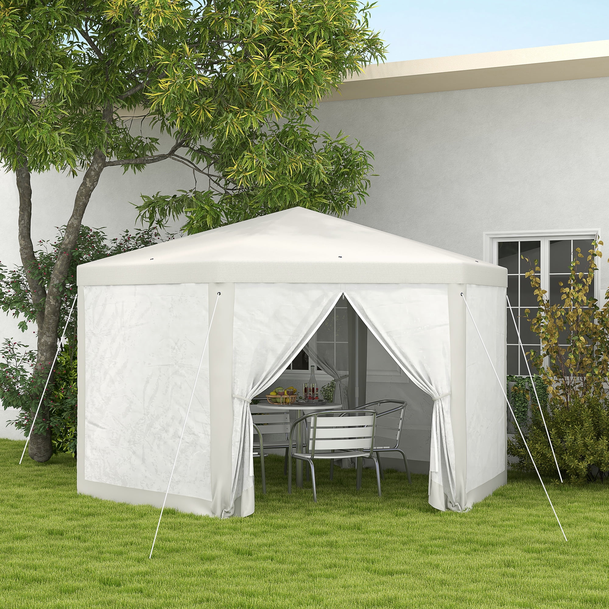 Patio Gazebo Netting Canopy Garden Party Tent Steel Outdoor - Walmart.com