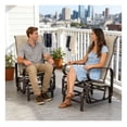 Patio Glider Chairs 2-Piece Set, Outdoor Garden Rocker Chairs - Brown ...