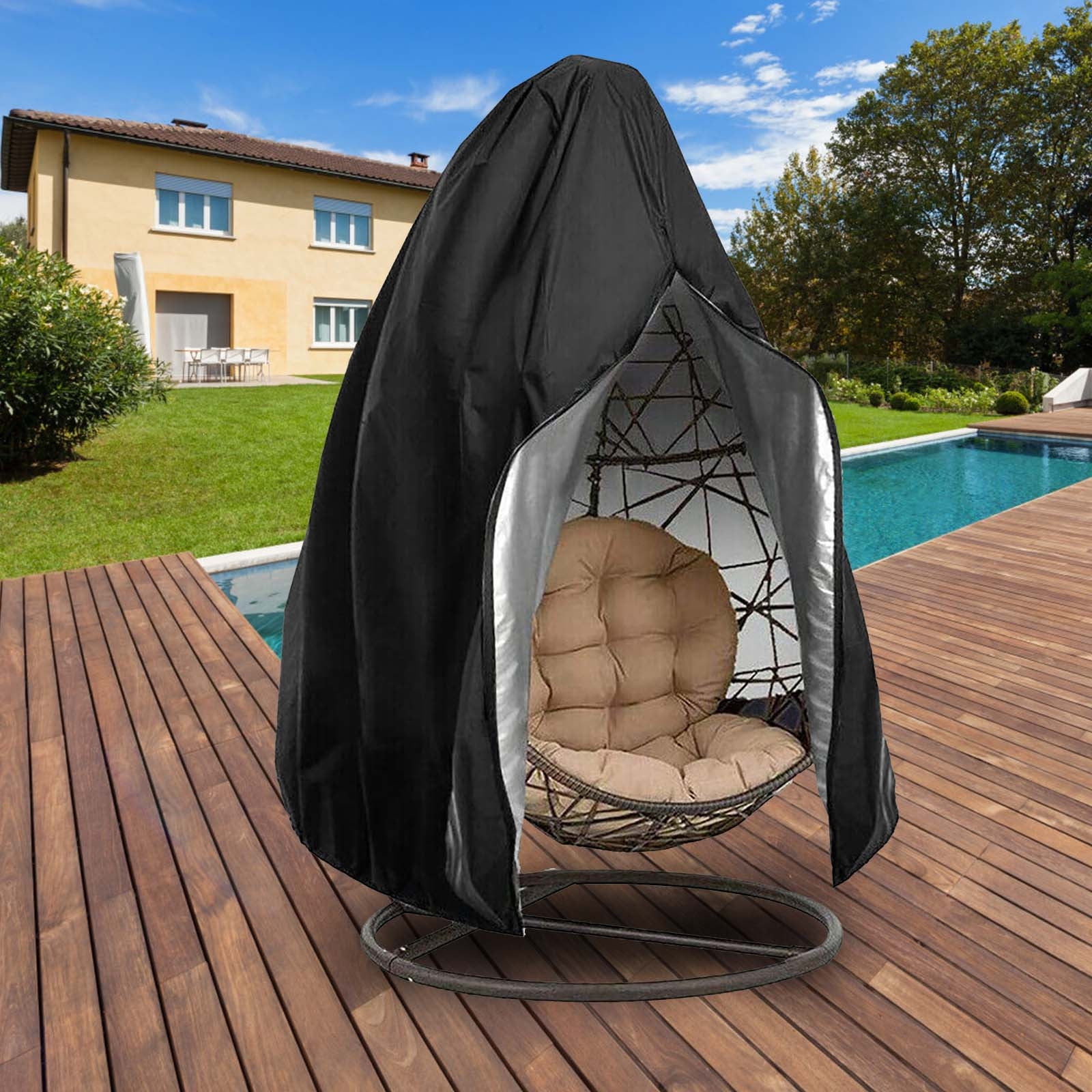Patio Hanging Chair Cover - Waterproof Outdoor Hanging Egg Chair Cover ...