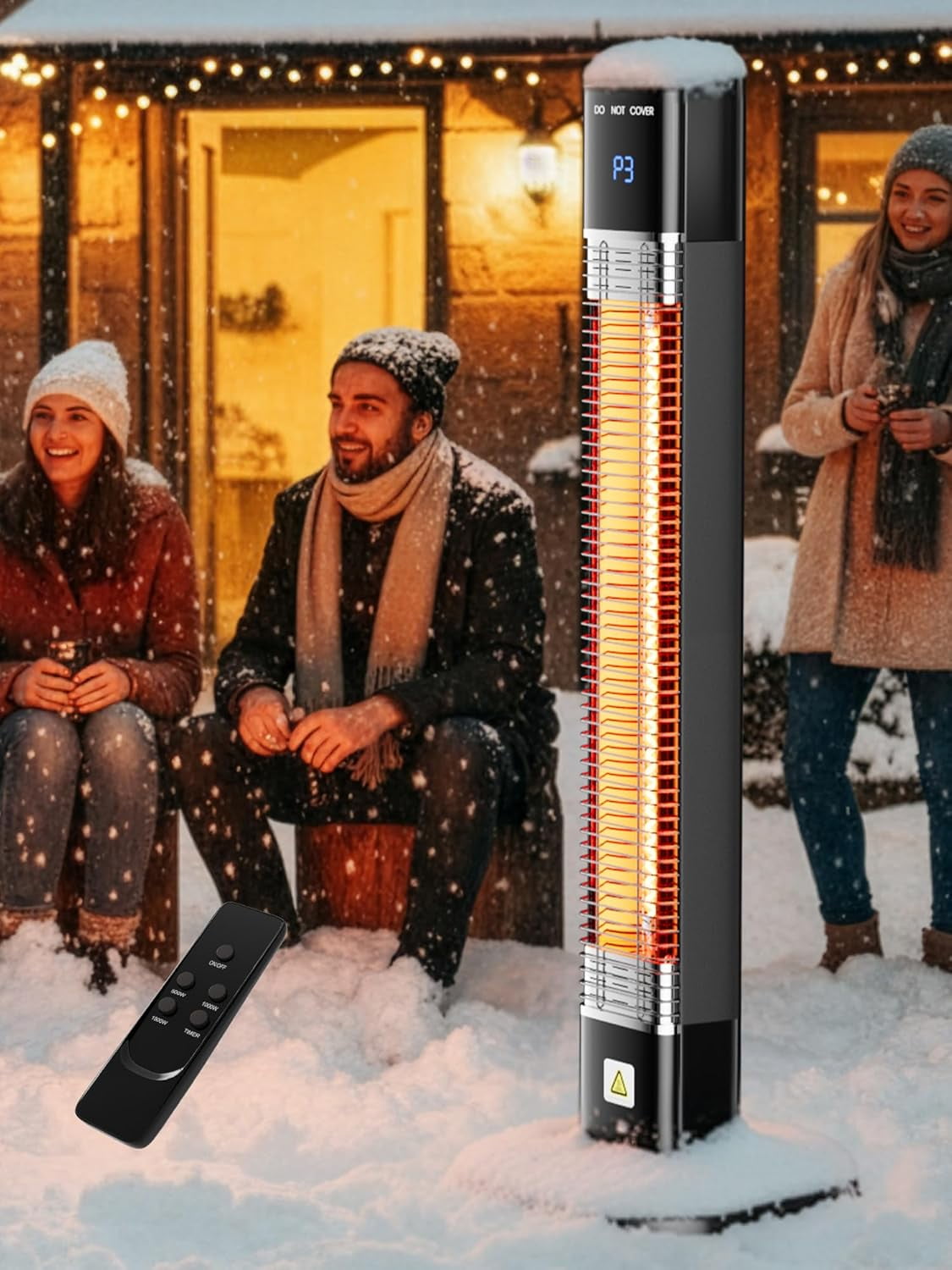 Patio Heater for Outdoor,1500W Electric Infrared Radiant Heaters with ...