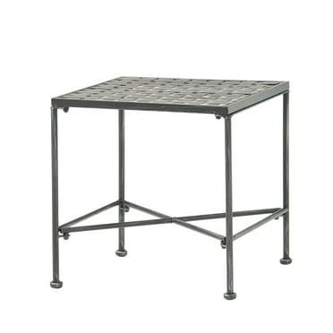 Modern Green Iron 2pcs Outdoor Side Table, Metal Frame Accent Table ...