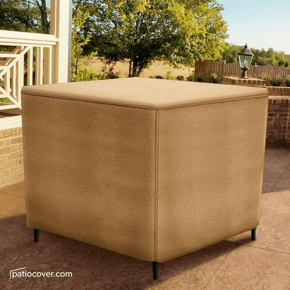 Patio Large Waterproof Ottoman Cover - Outdoor Square Side Table Covers ...